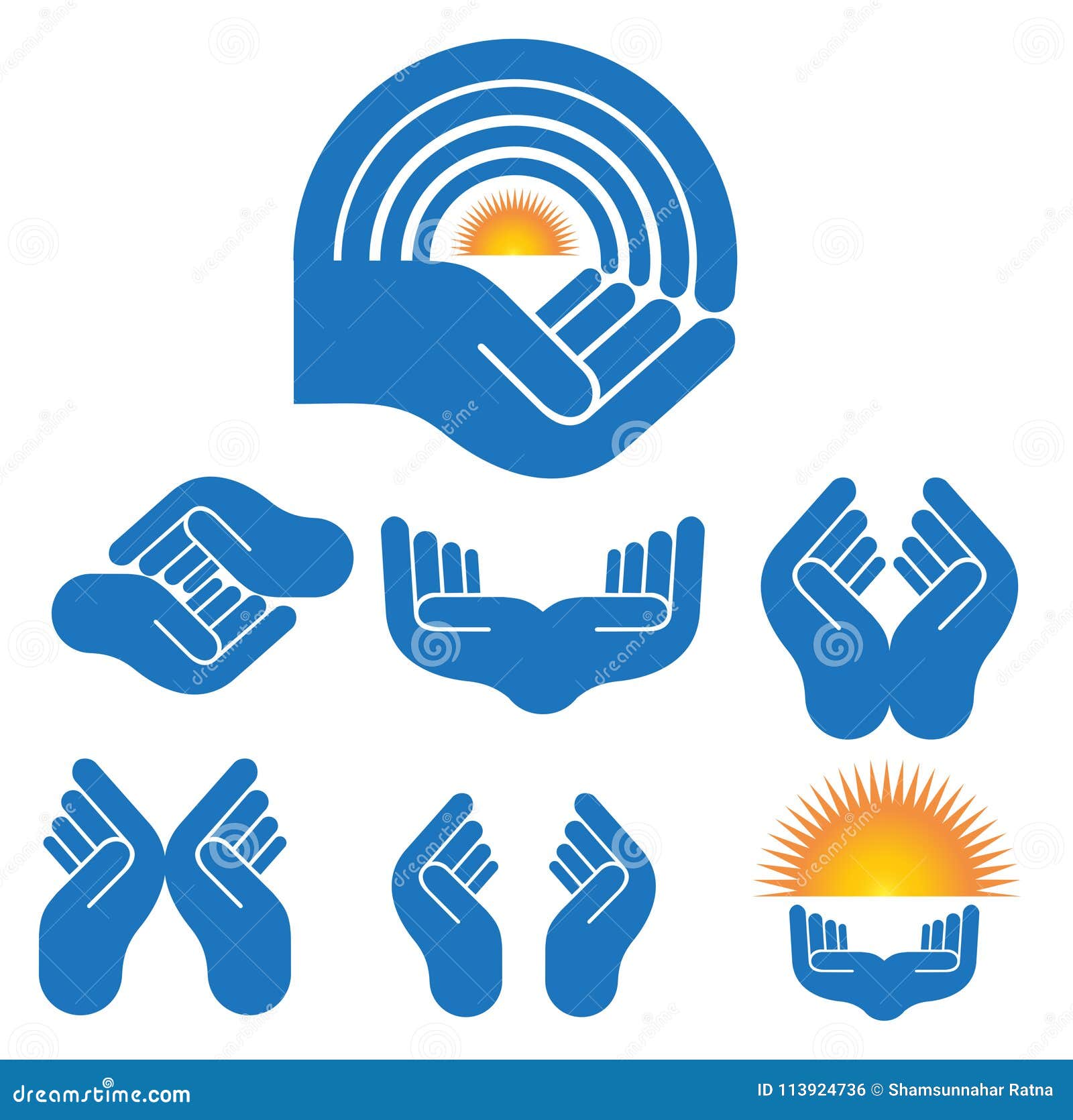 Different Hand Shape Design Illustration Stock Vector - Illustration of ...