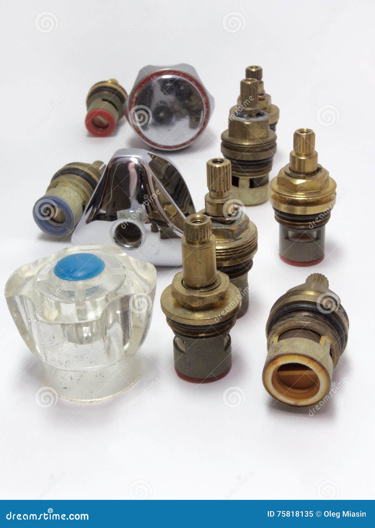 Different Handles for Water Faucets and Mounted Ceramic Valves Stock ...