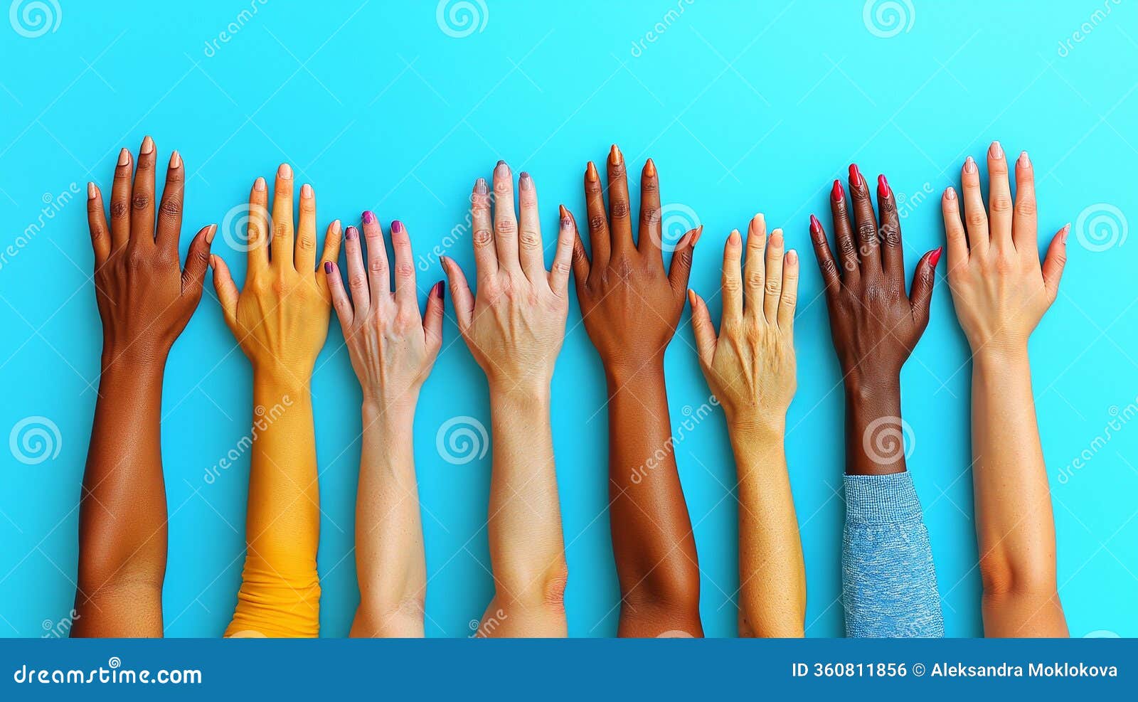 Different Hands Overlapping in Vibrant Gesture Symbolize Unity and ...