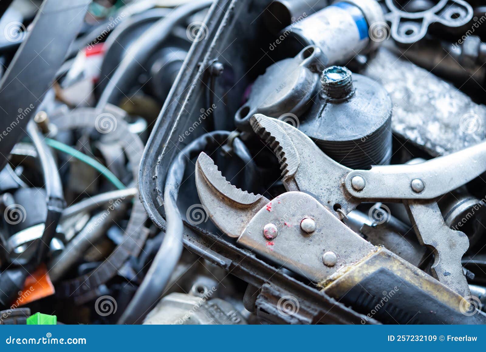 Different Hardware Tools on Floor Stock Image - Image of hardware ...