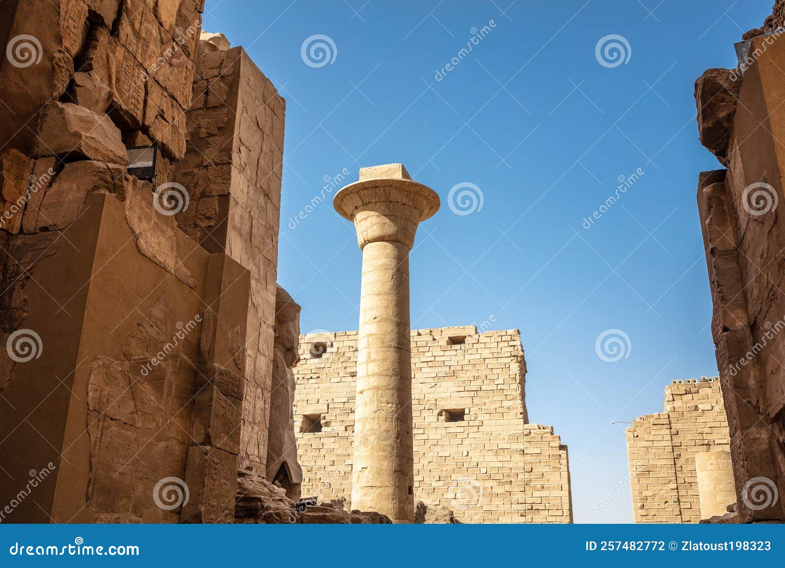 Different Hieroglyphs on the Walls and Columns in the Karnak Temple ...