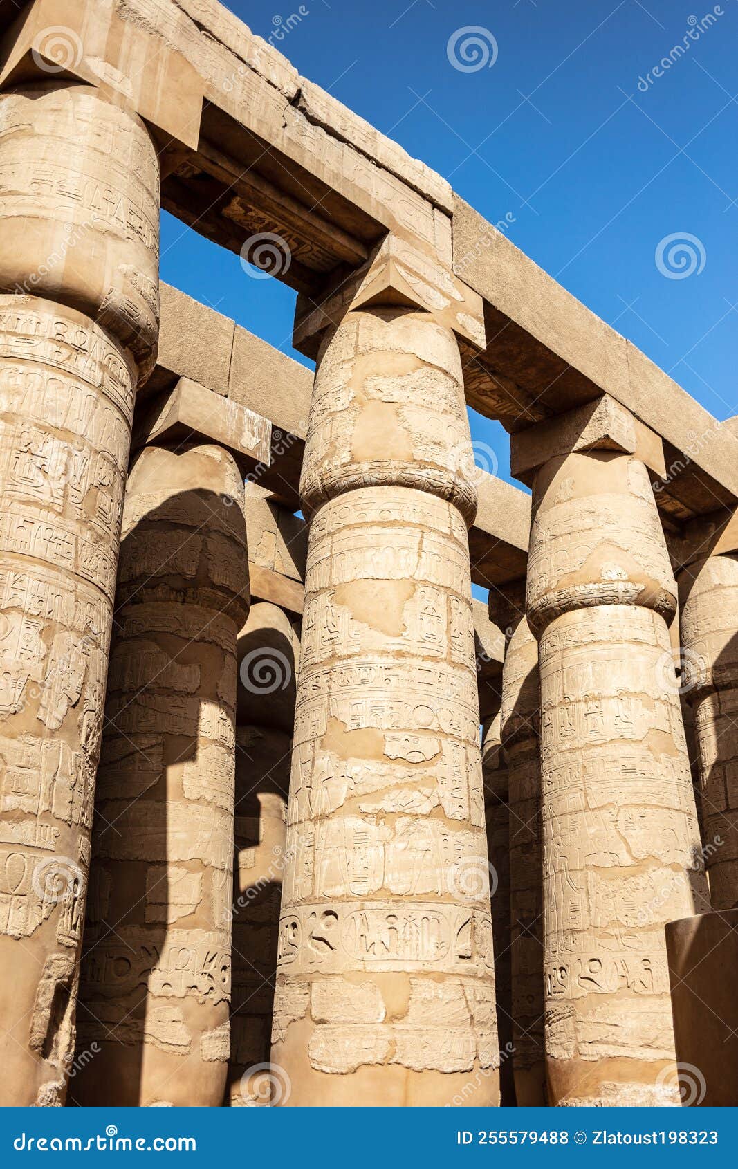 Different Hieroglyphs on the Walls and Columns in the Karnak Temple ...