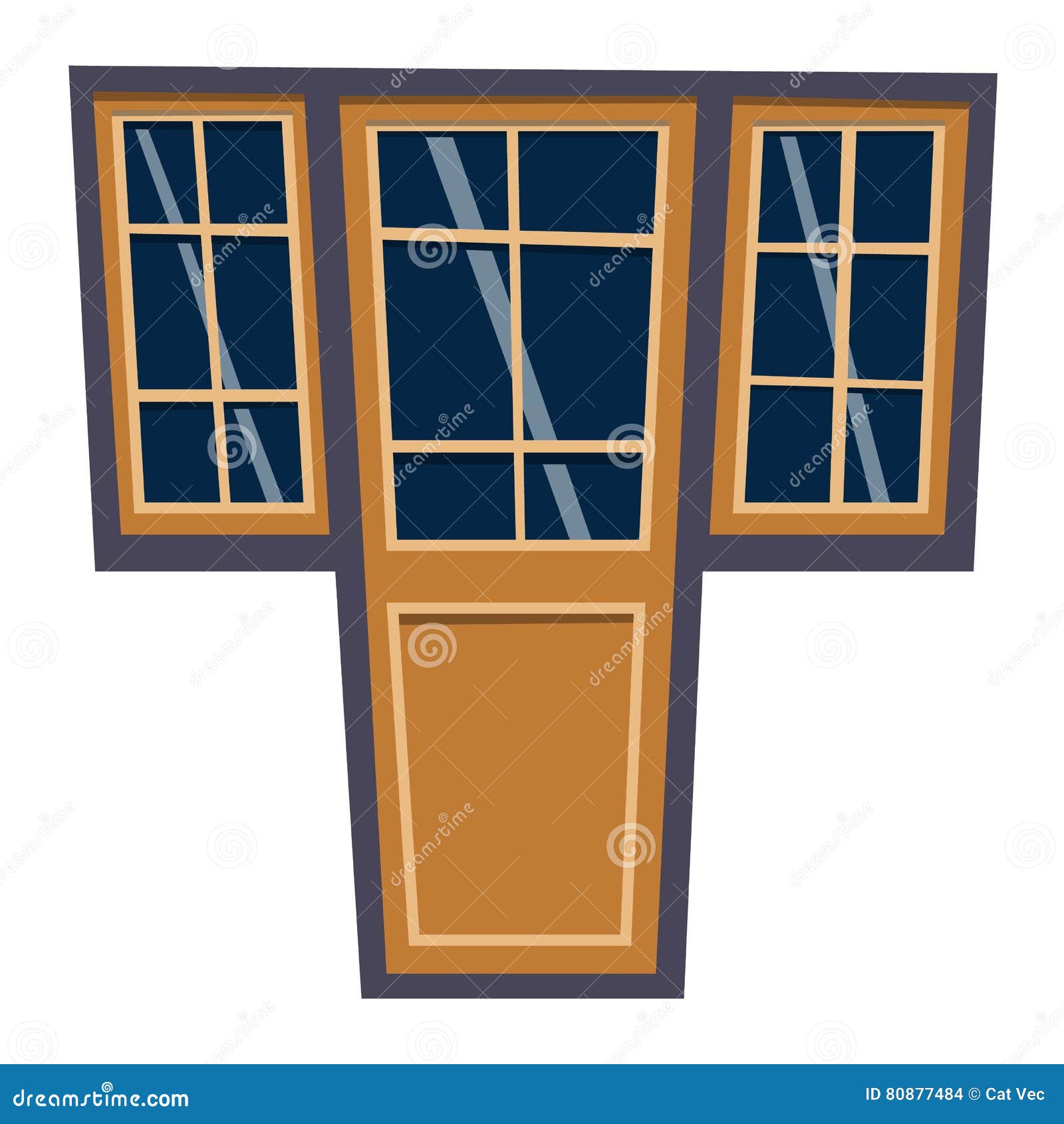 Different House Windows Vector Elements Stock Vector - Illustration of ...