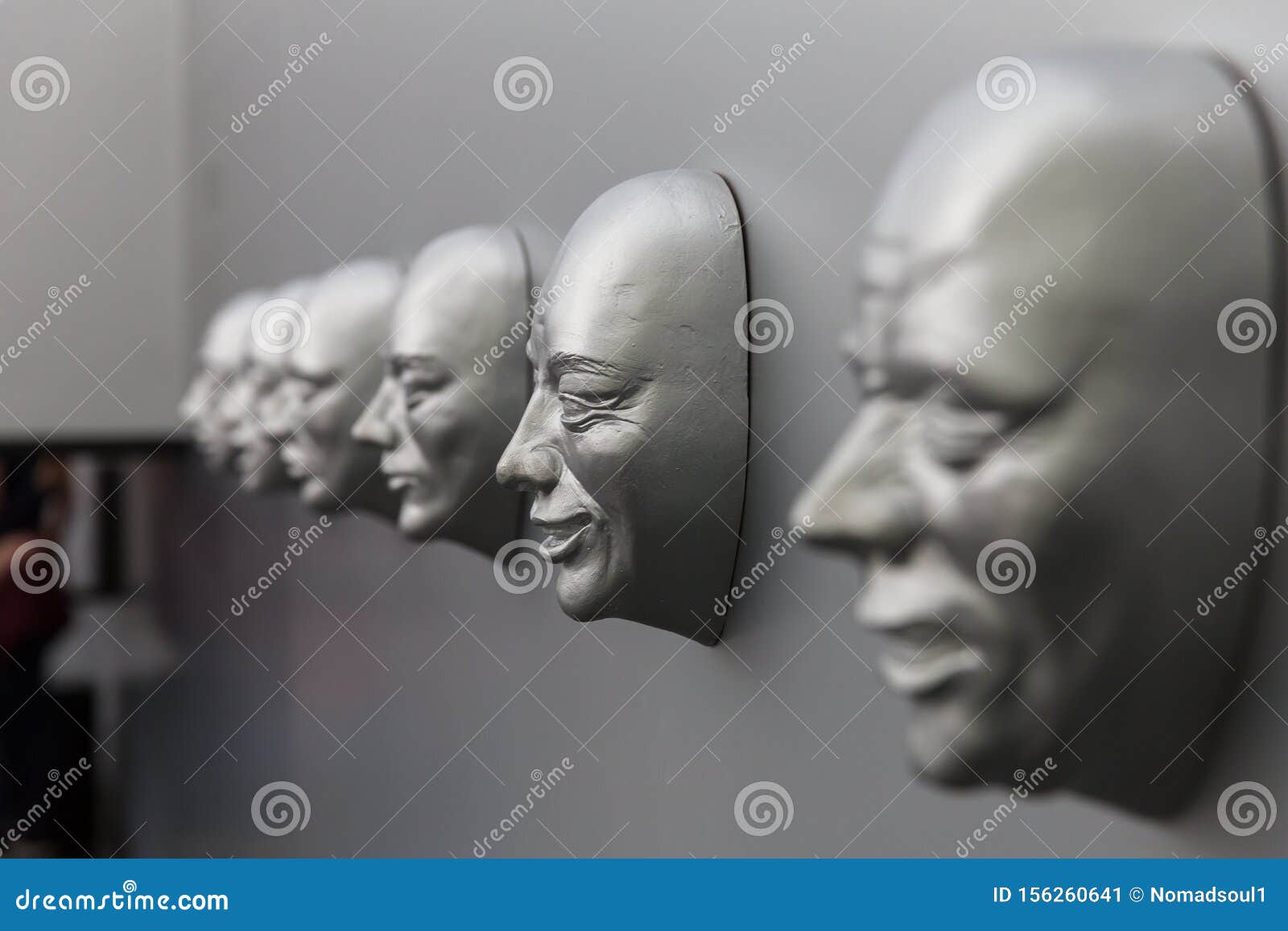 Different Human Emotions, Sculptural Mask Editorial Photo - Image of ...