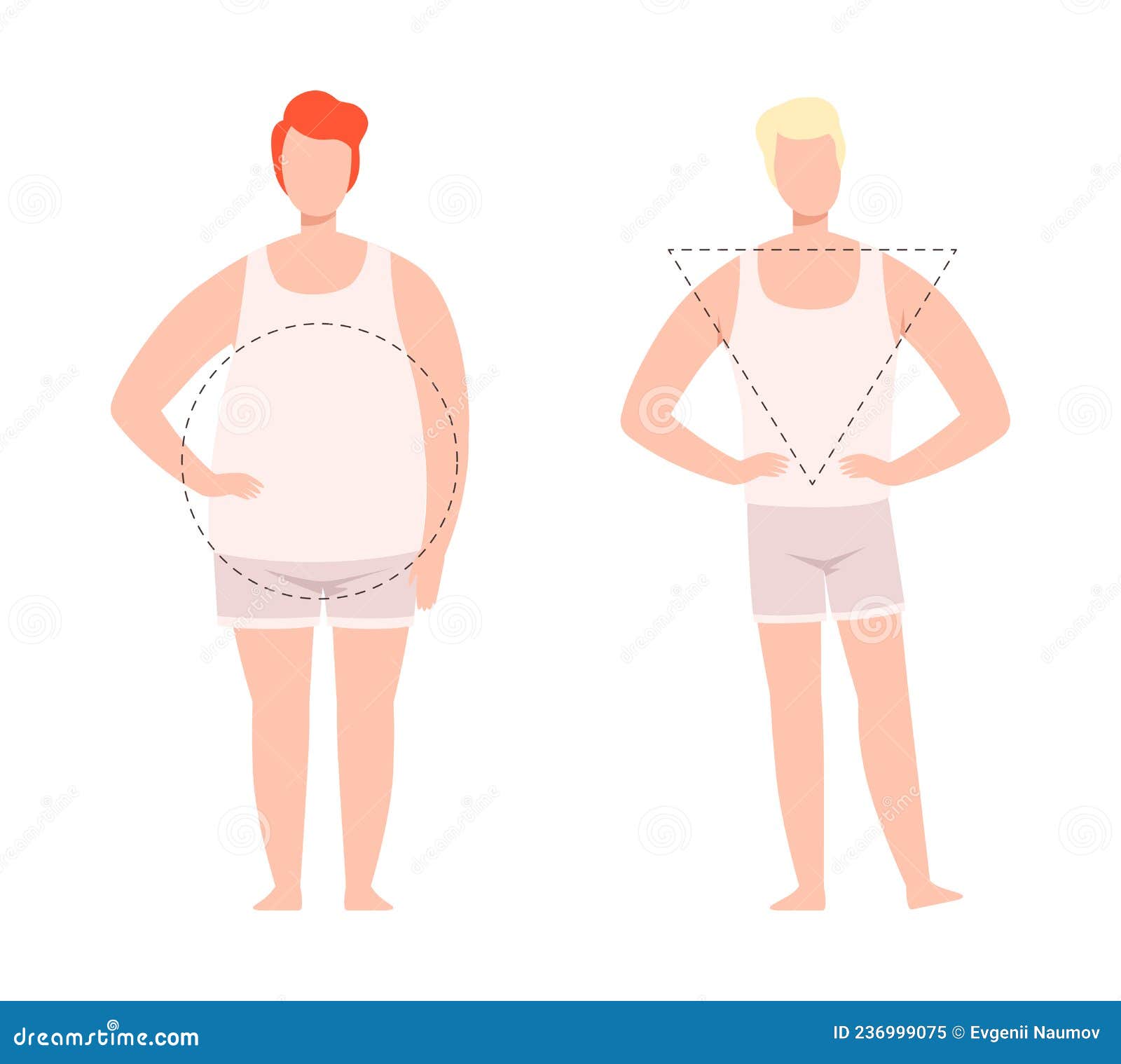 Different Human Figure and Body Shape Type Vector Set Stock Vector ...