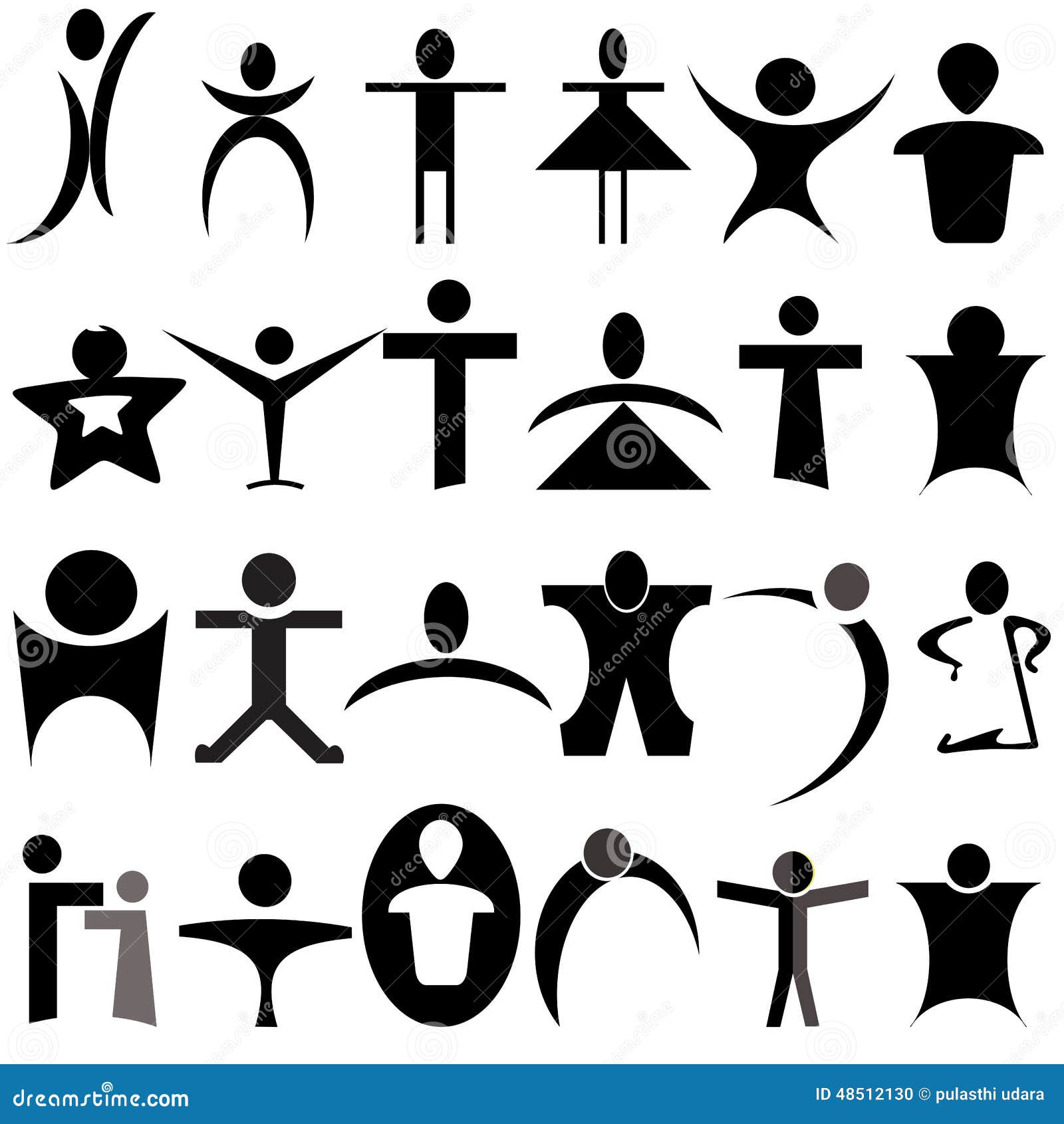 Illustrated Collection of Peoples Clipart for Logos Isolated on White ...