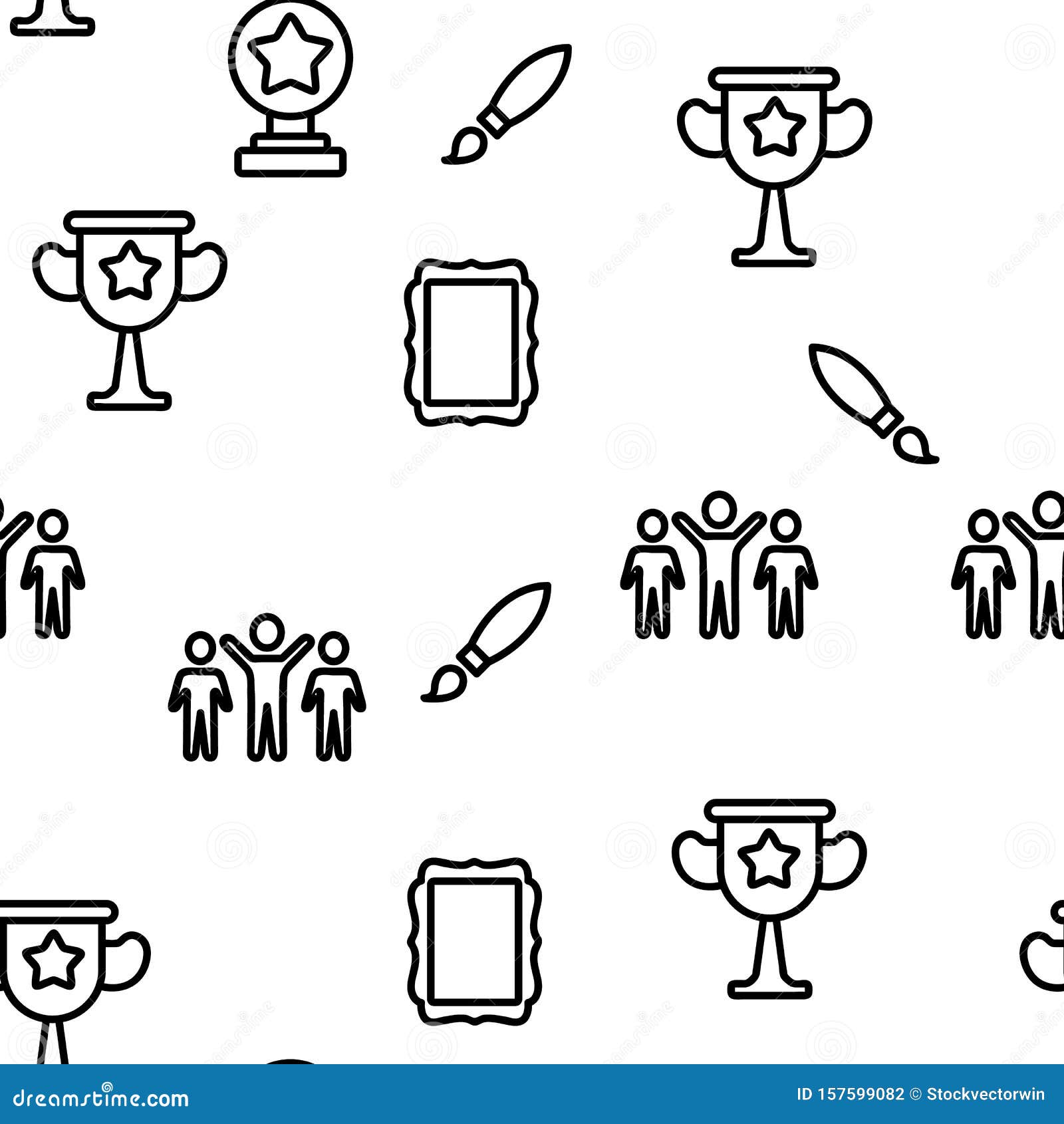 Different Human Talent Vector Seamless Pattern Stock Vector ...