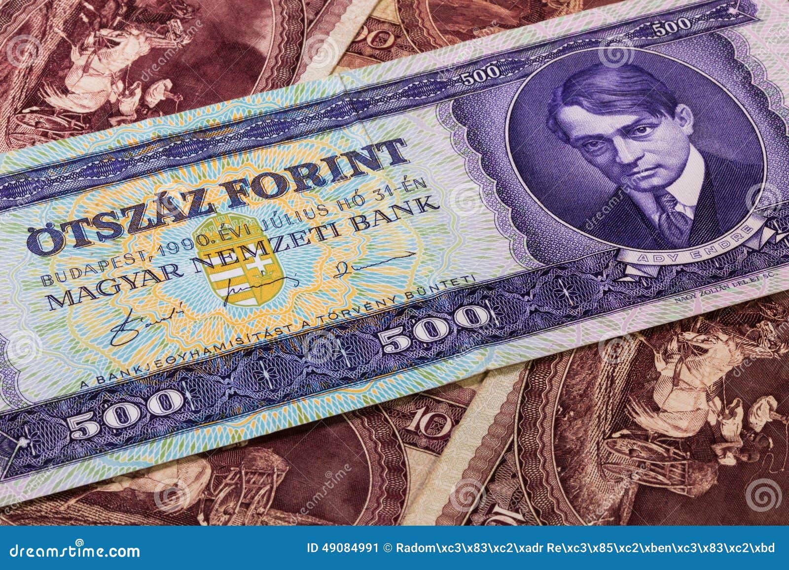 Different Hungarian Banknotes Stock Image - Image of denomination ...