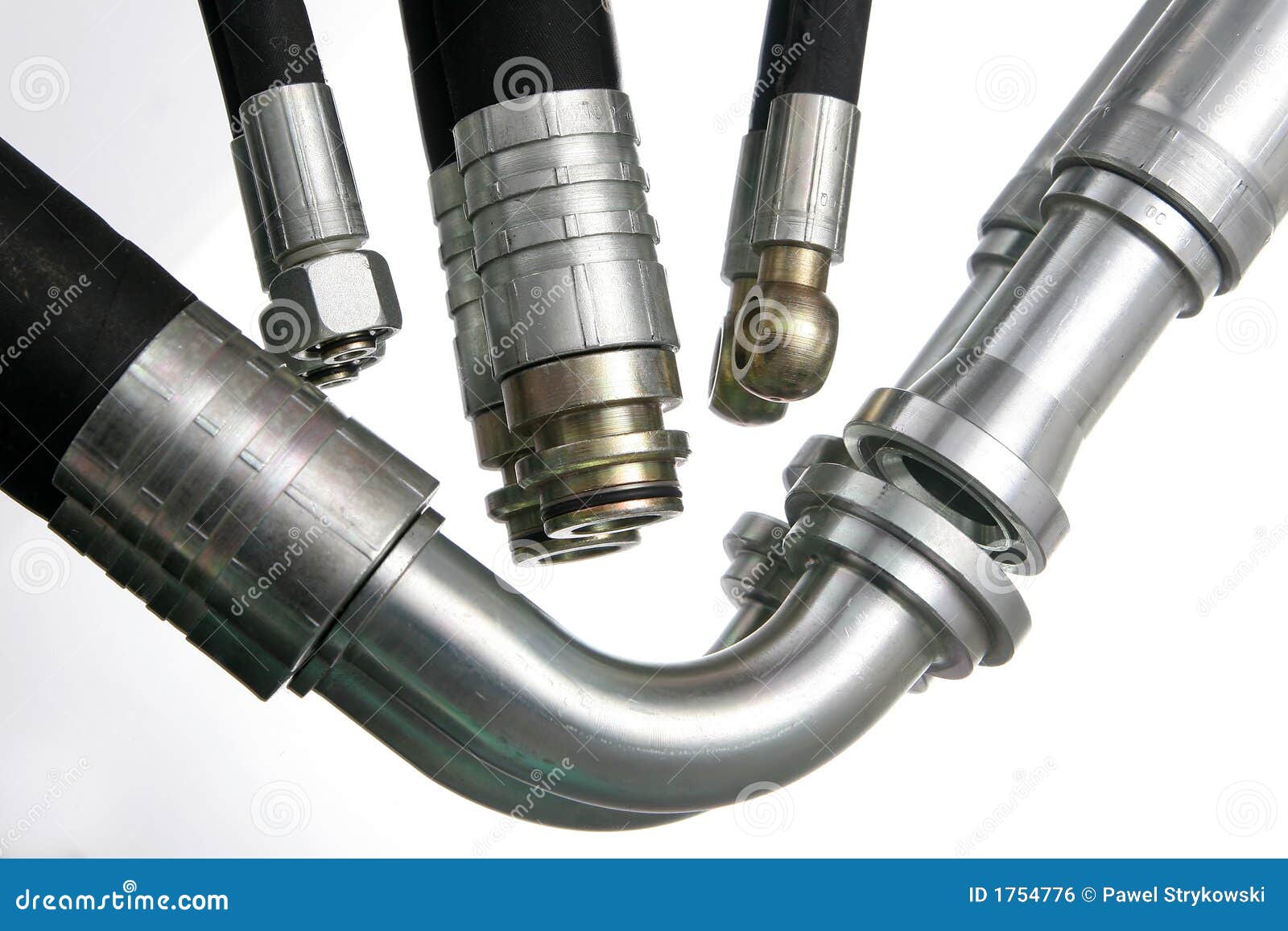 Different Hydraulic Conductor Stock Photo - Image of thread, hydraulic ...