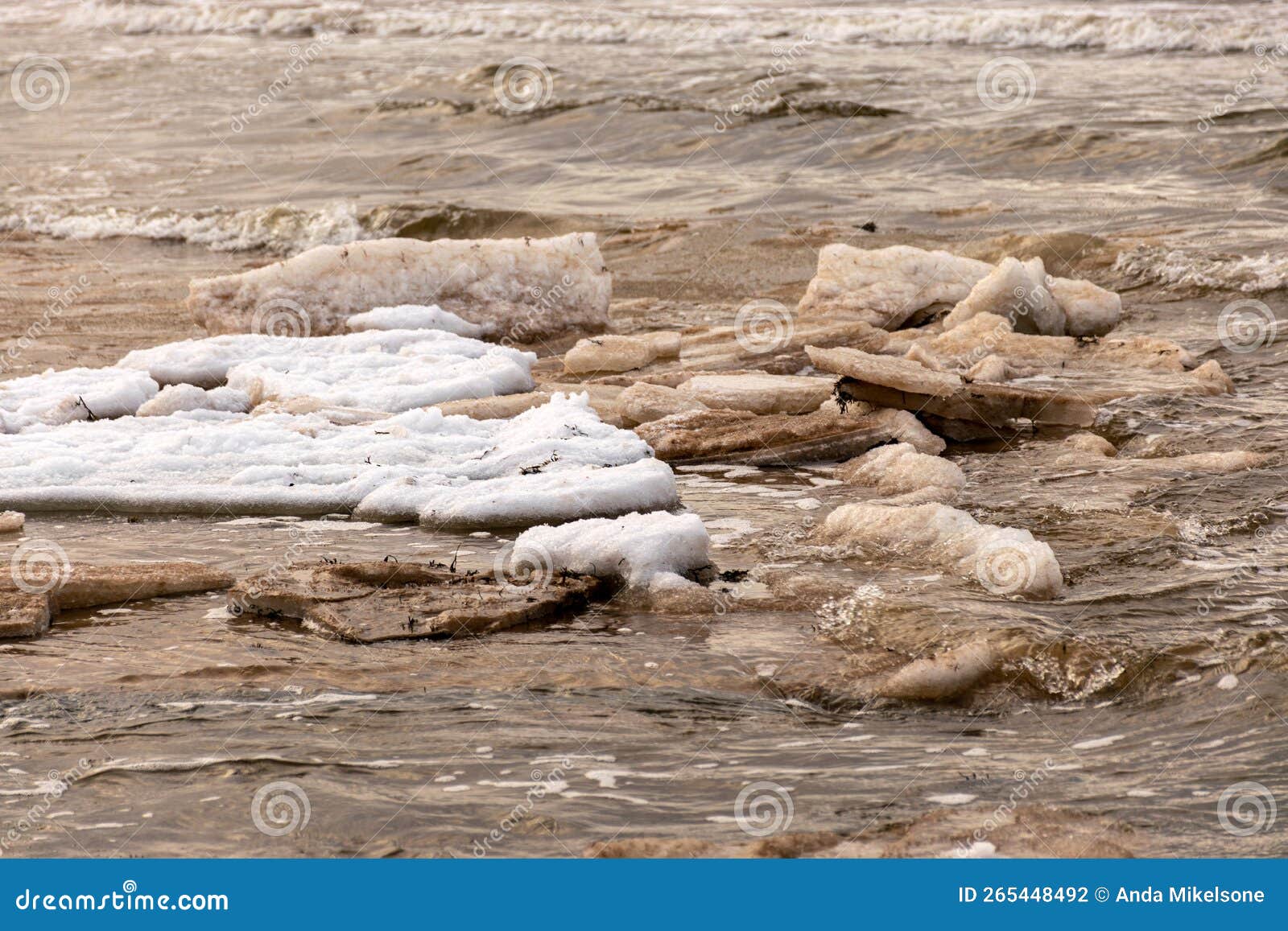Different Ice Formations on Rocks on the Seashore, Ice Texture, Wind ...