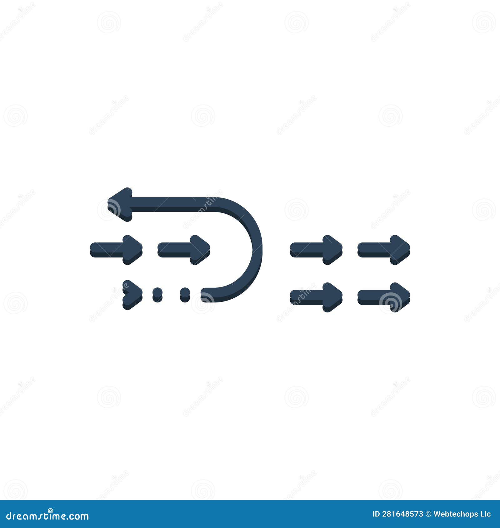 Color Illustration Icon for Different, Apart and Arrow Stock ...