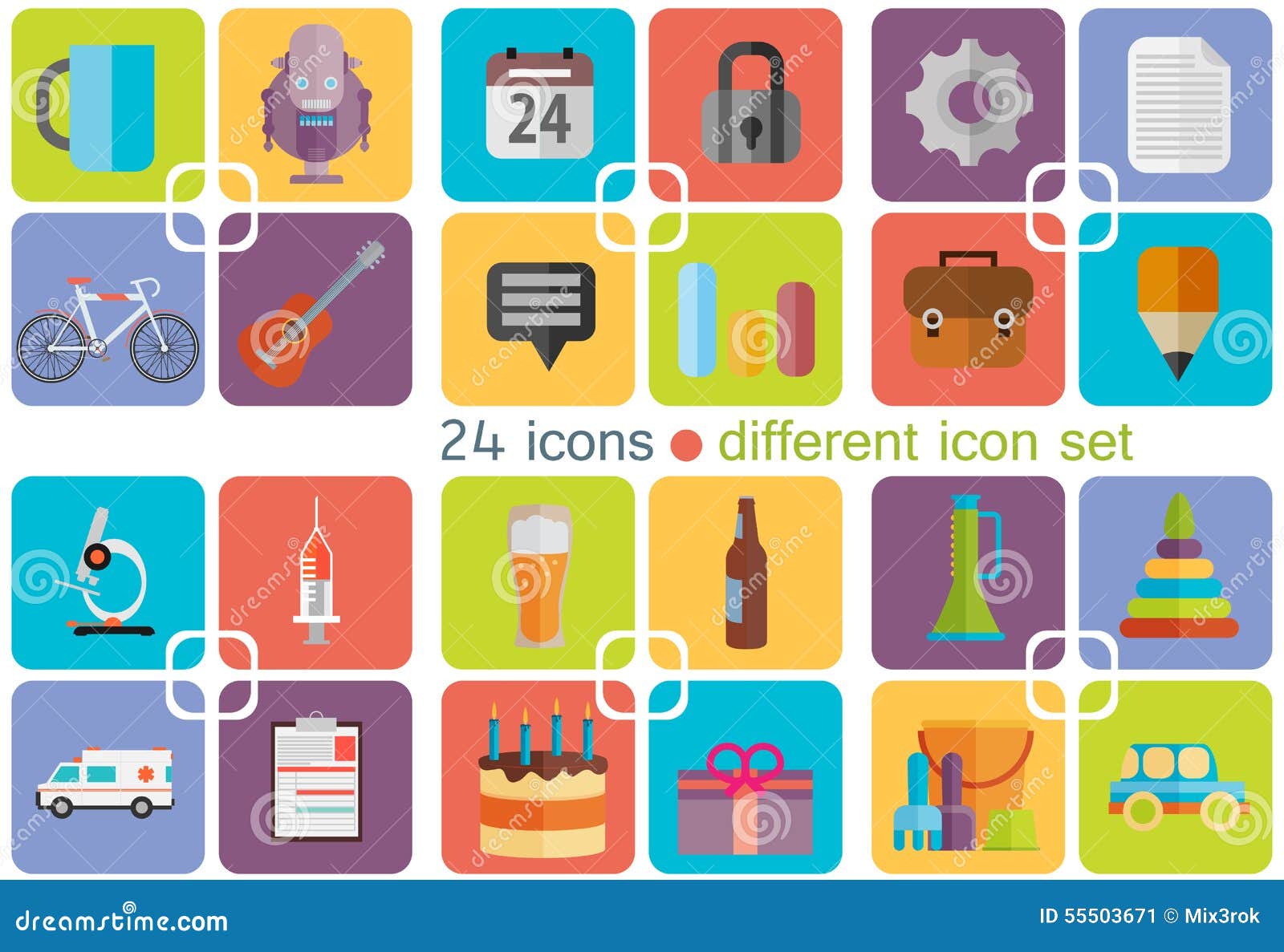Different icon set. Vector stock vector. Illustration of modern - 55503671