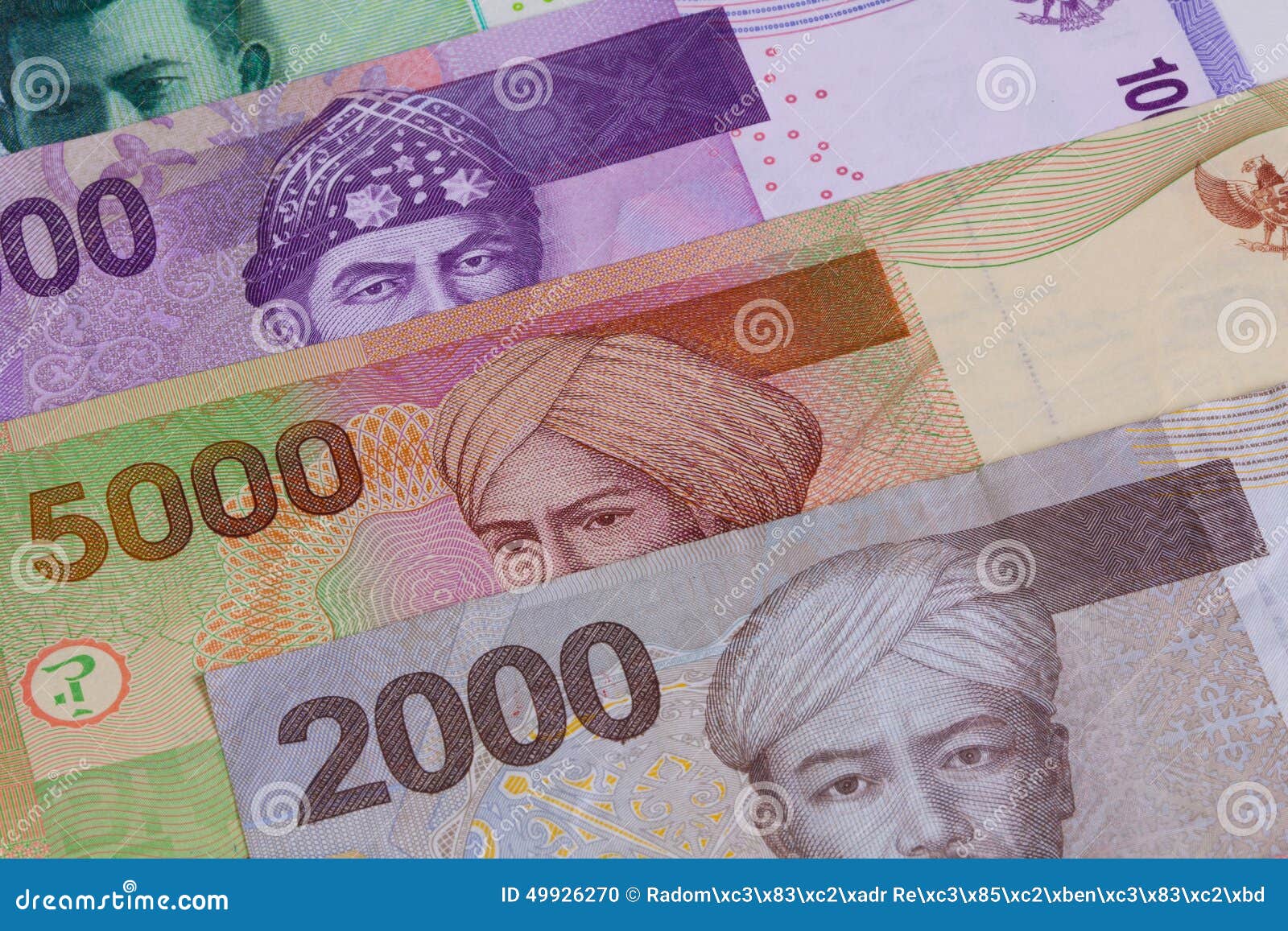 Different Indonesian Rupiah on the Table Stock Photo - Image of ...
