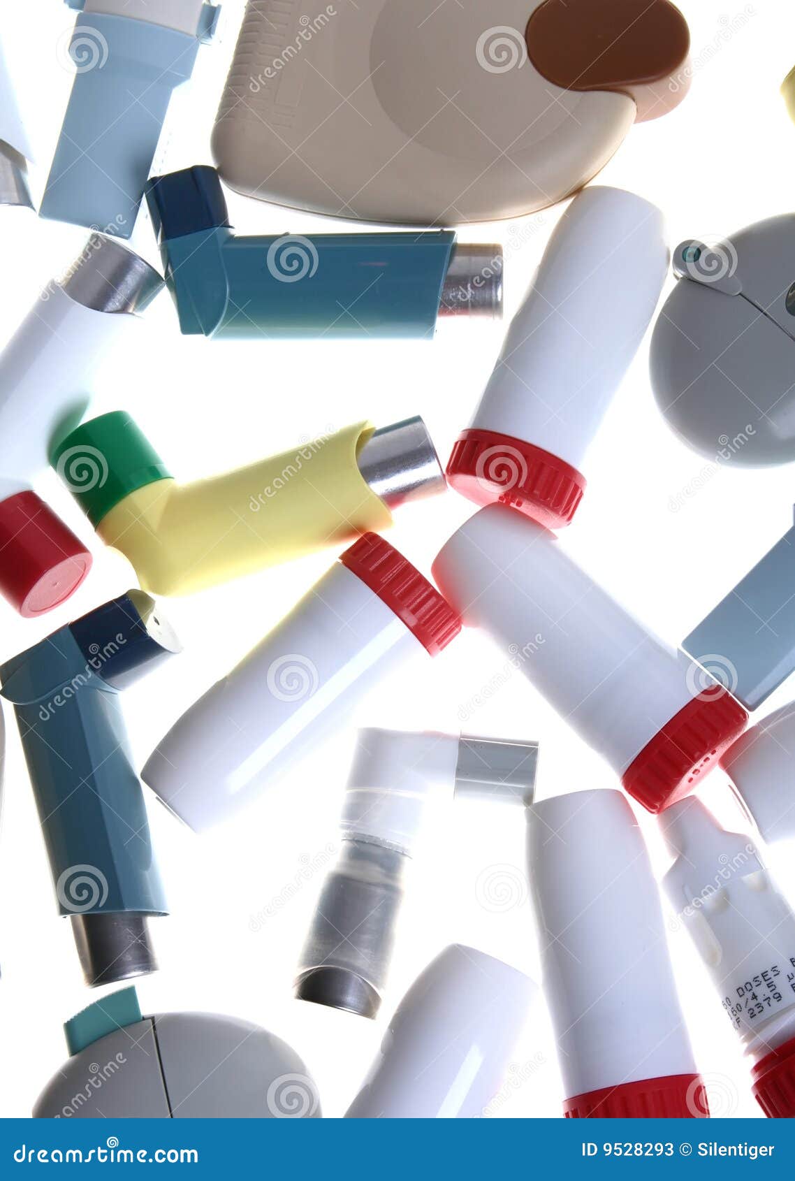 Different inhalers stock image. Image of breathing, medicine - 9528293