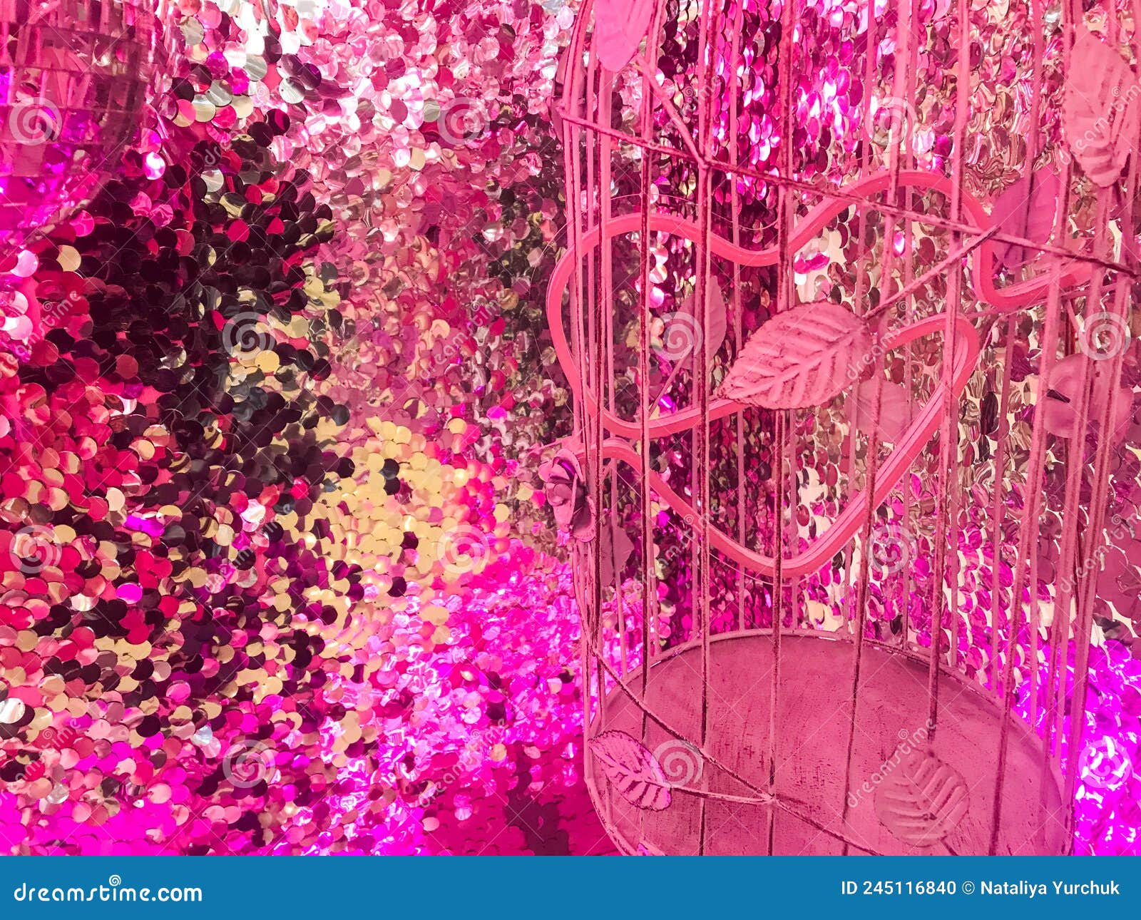 Different Items in Neon Pink Color Decoration Stock Photo - Image of ...