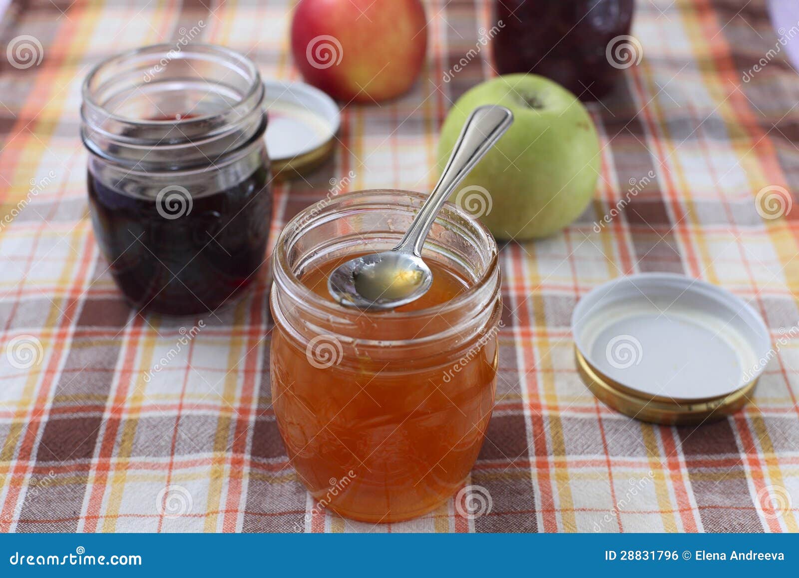 Different jams stock photo. Image of preserve, glass - 28831796