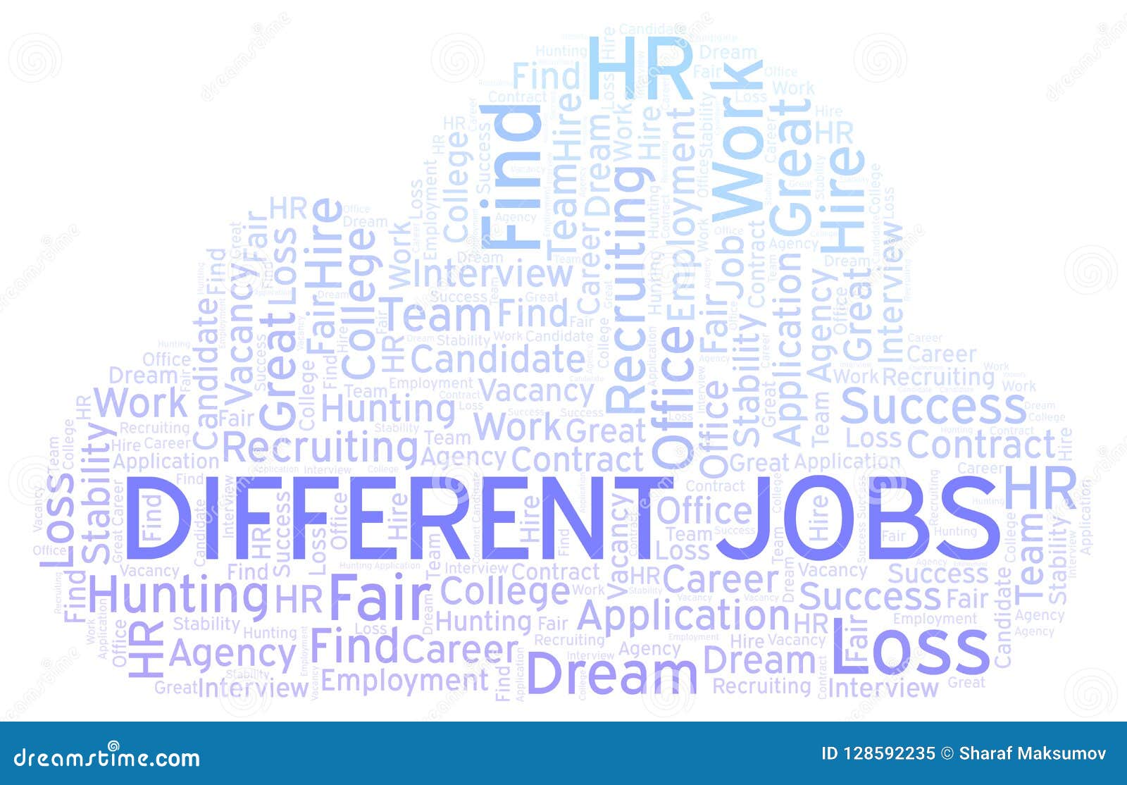 Different Jobs word cloud. stock illustration. Illustration of ...