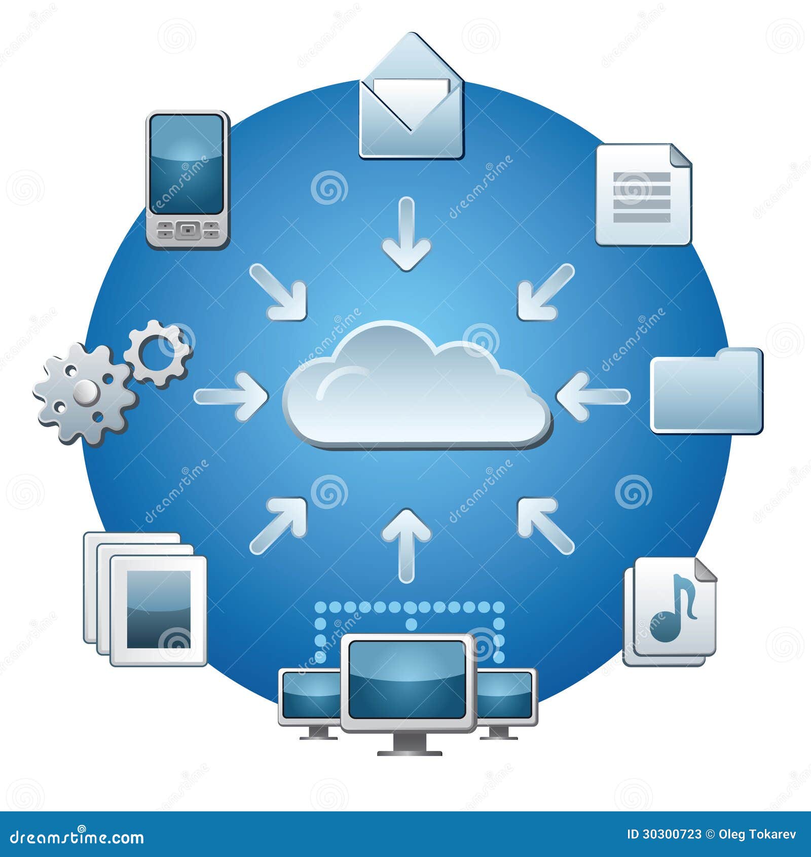 Cloud Service Icon Vector Set. Data Store Illustration Sign Collection ...