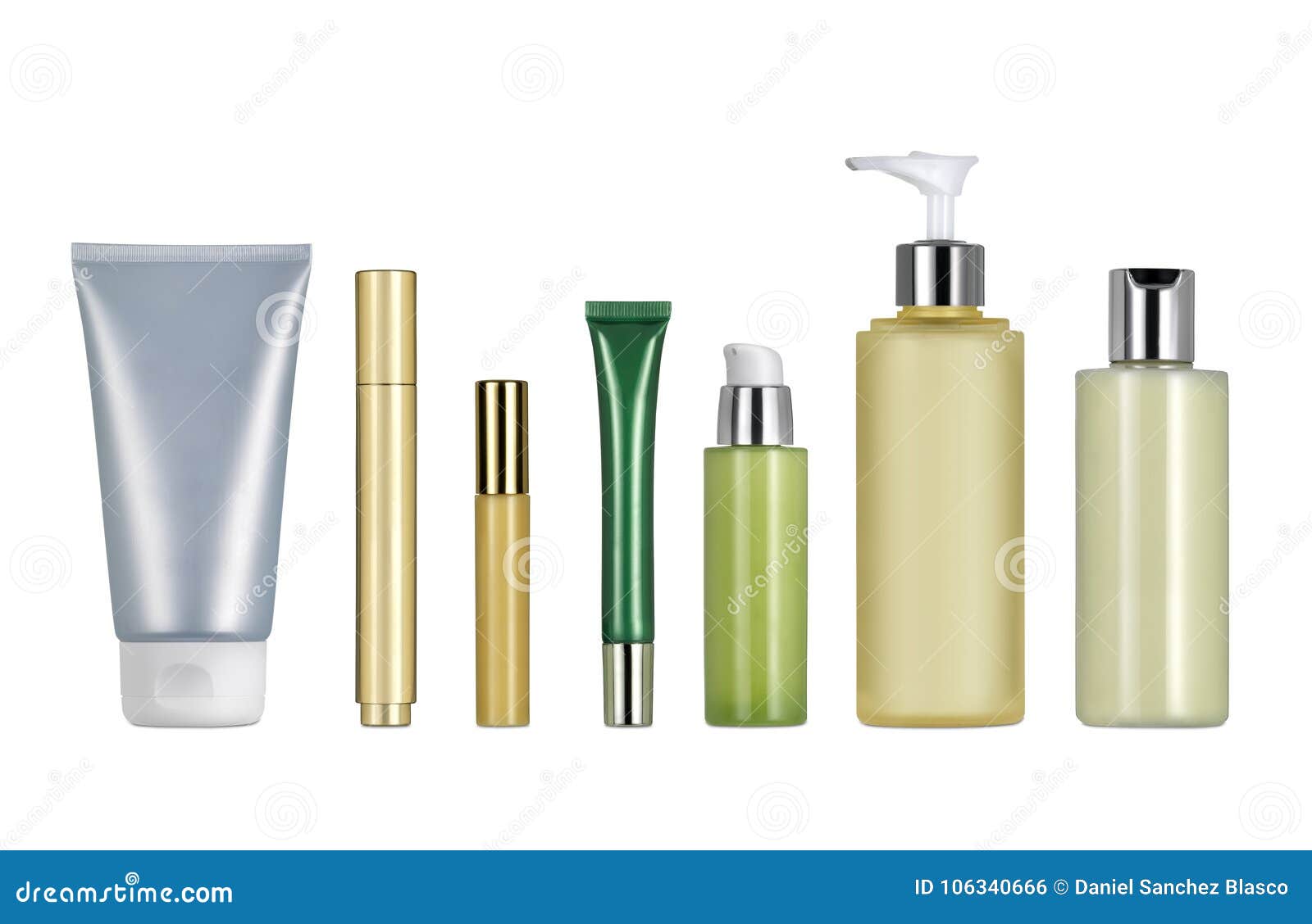 Different Kind of Cosmetic Containers Stock Illustration - Illustration ...