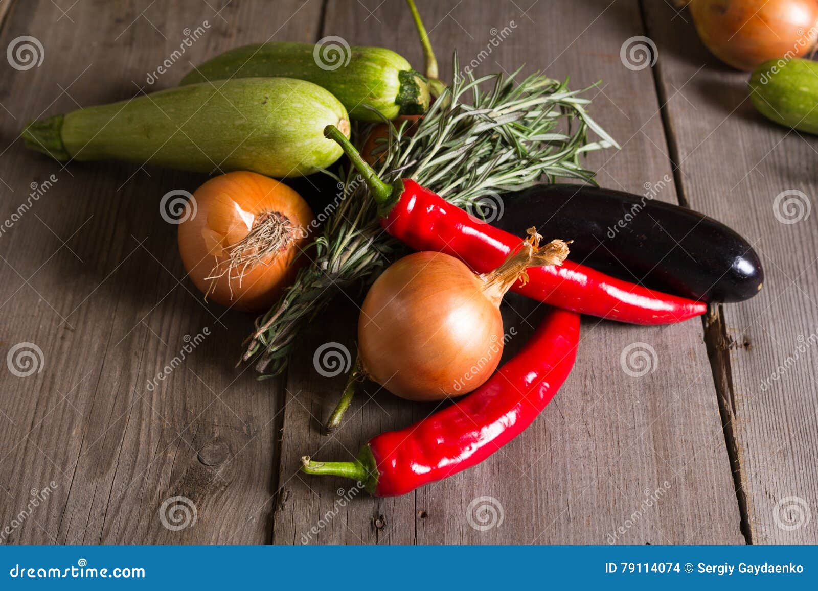 Different Kind of Local Vegitables on the Wooden Rustic Table. Organic ...
