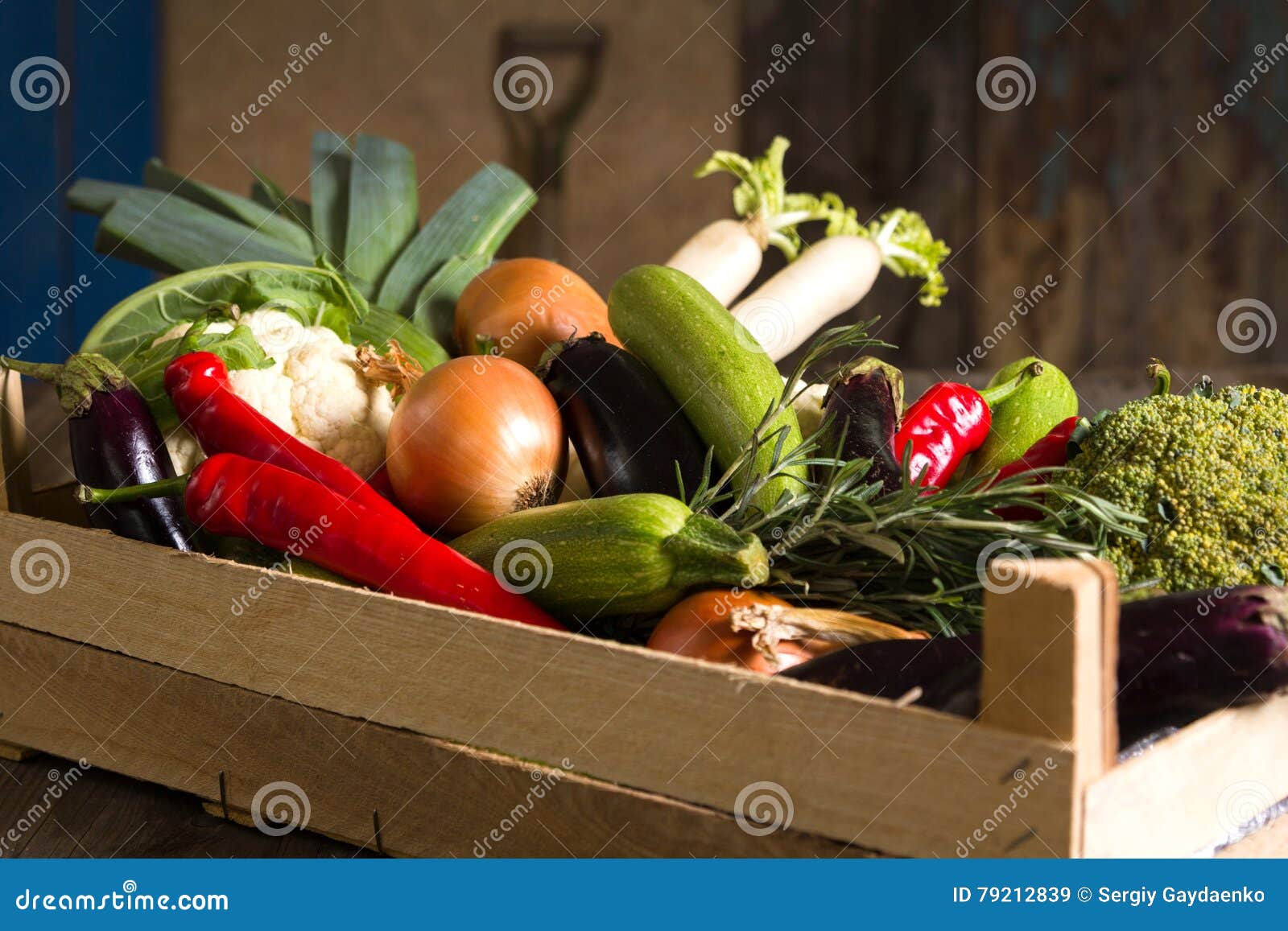 Different Kind of Local Vegitables on the Wooden Rustic Table. Organic ...