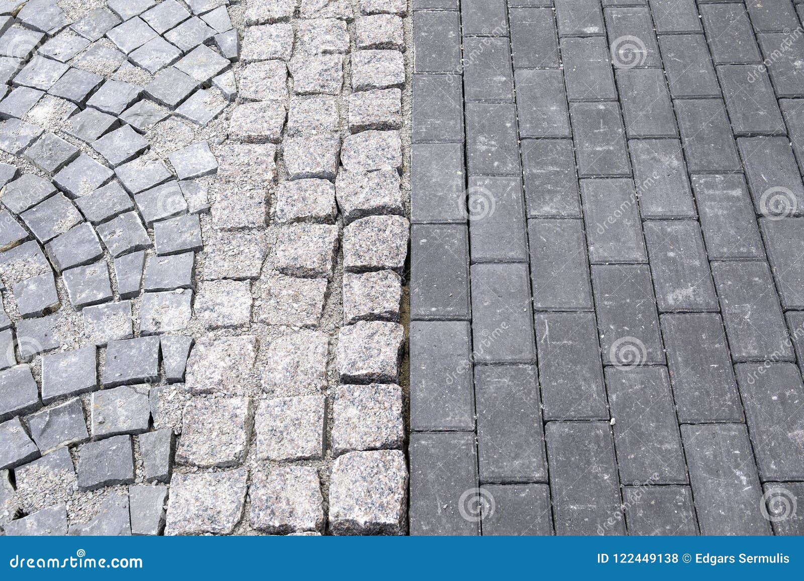 Different Kind of Pavement Cobblestone Stock Photo - Image of floor ...