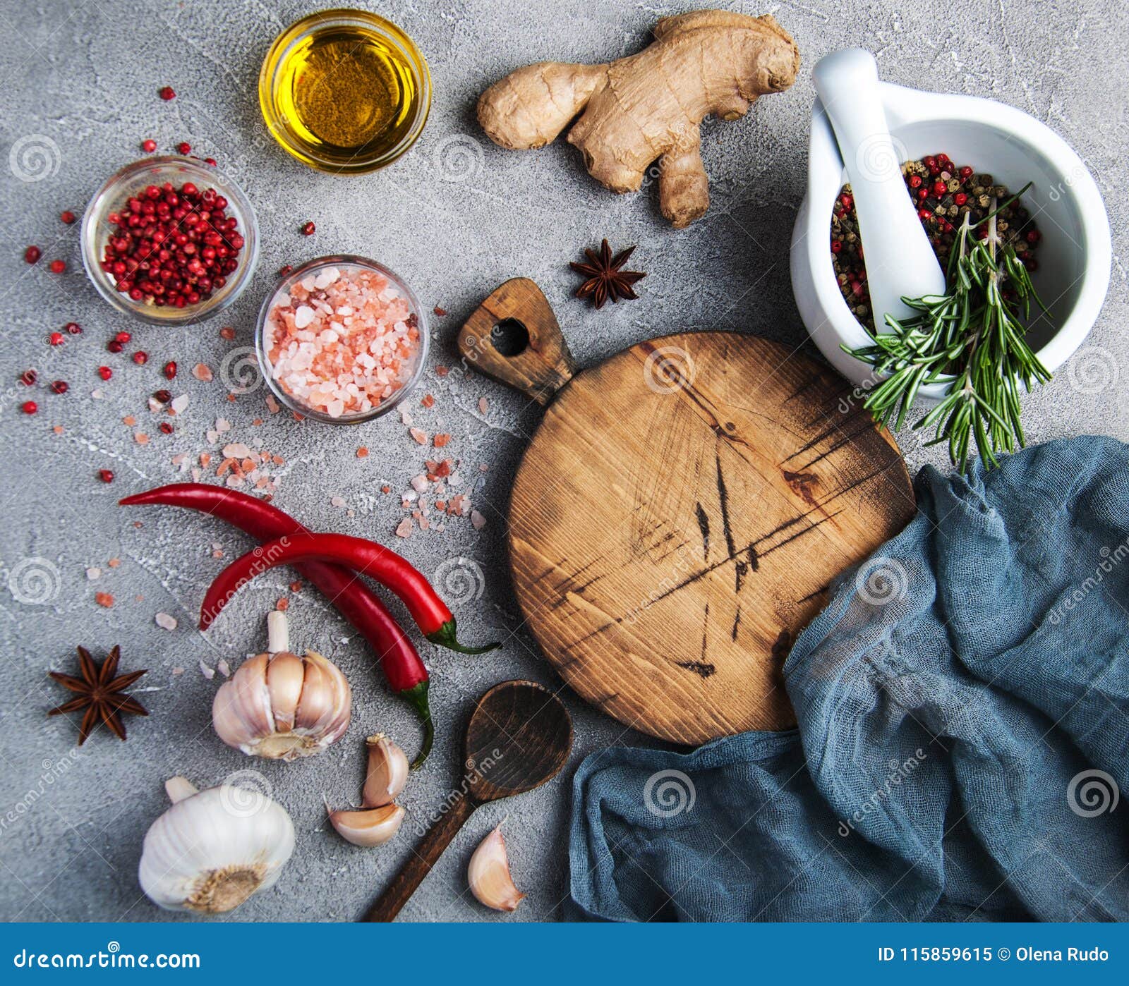 Different Kind of Spices in Bowls Stock Image - Image of colorful ...