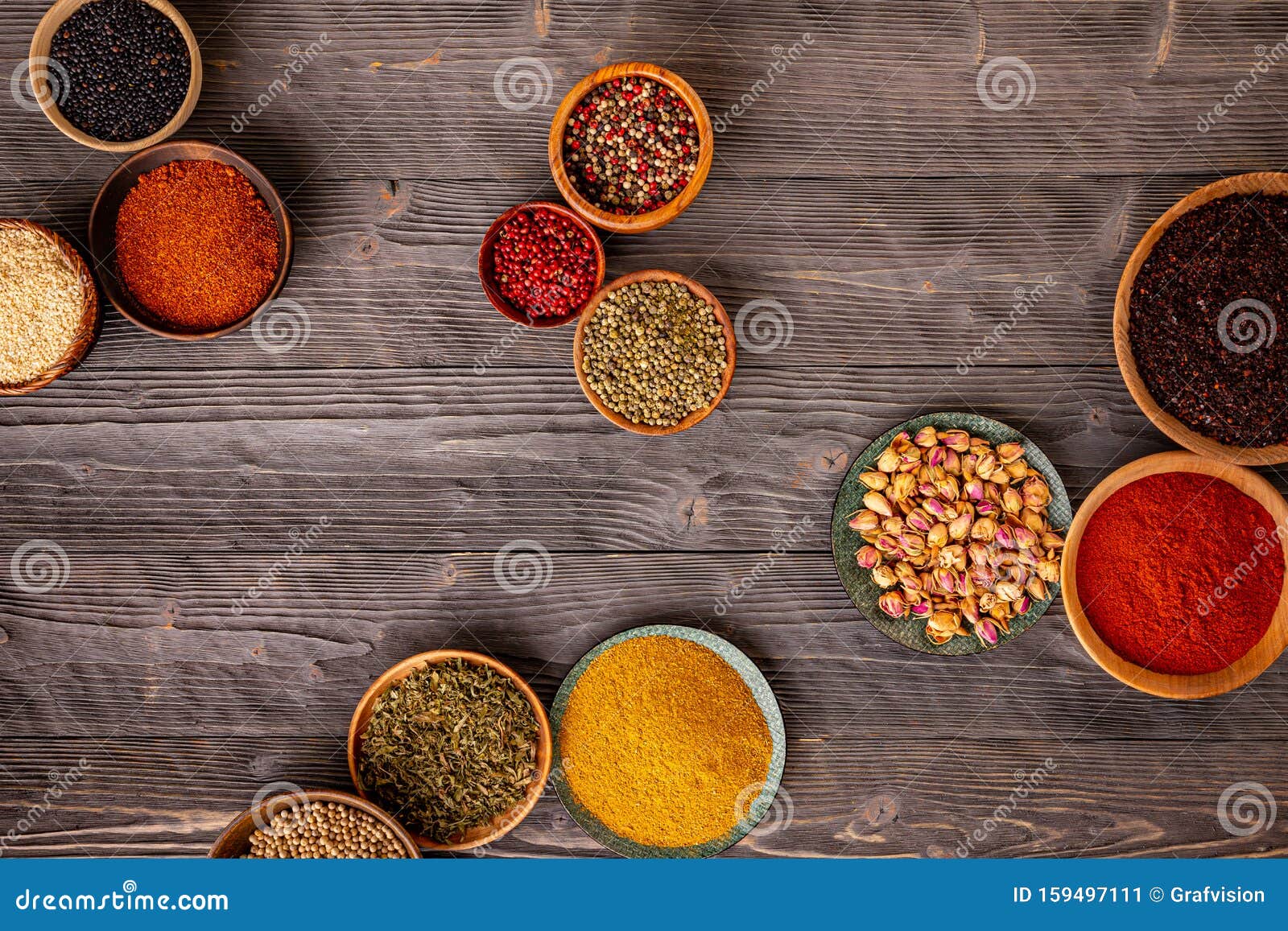 Different kind of spices stock image. Image of grocery - 159497111