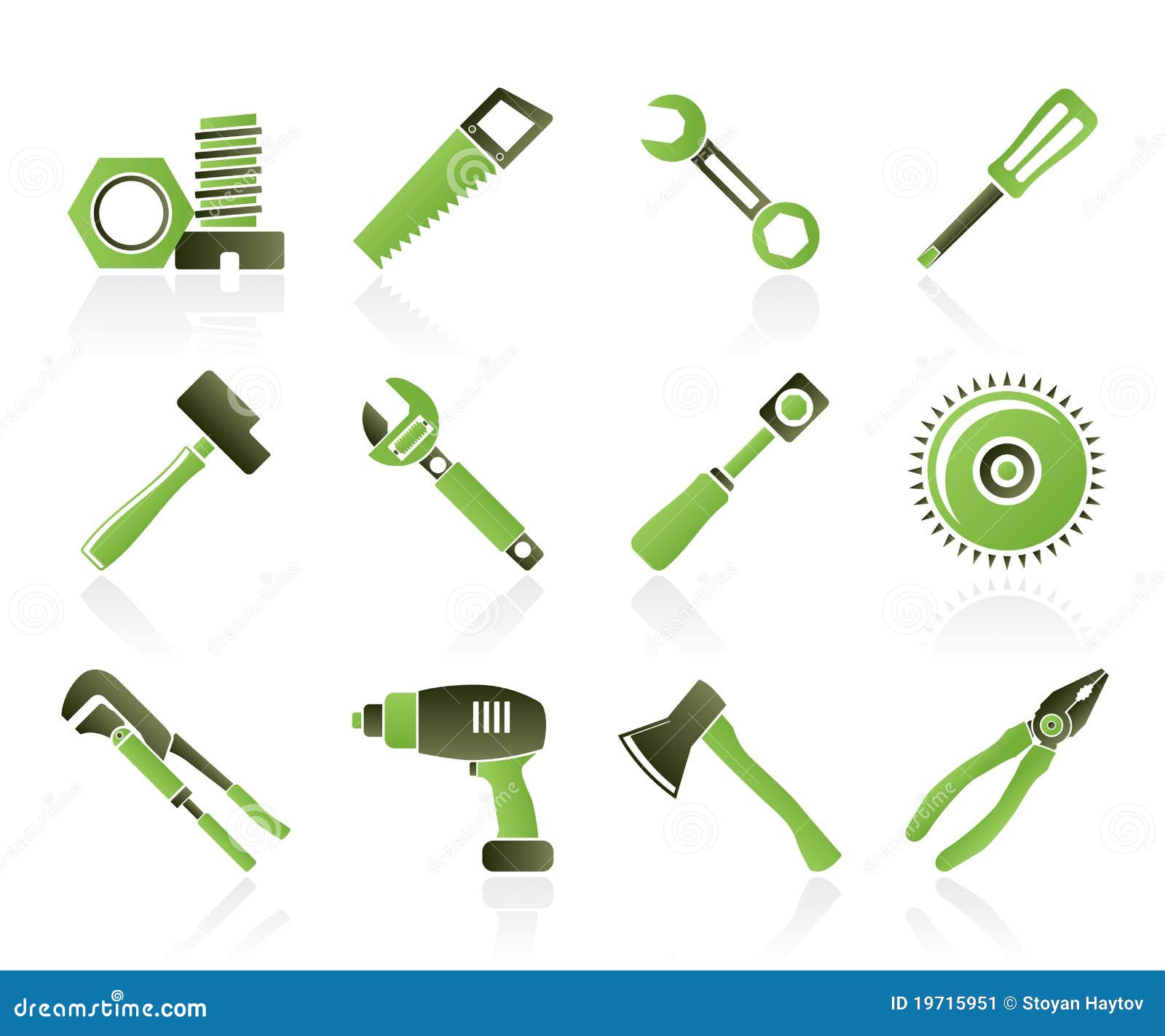 Different Kind of Tools Icons Stock Vector - Illustration of menu ...