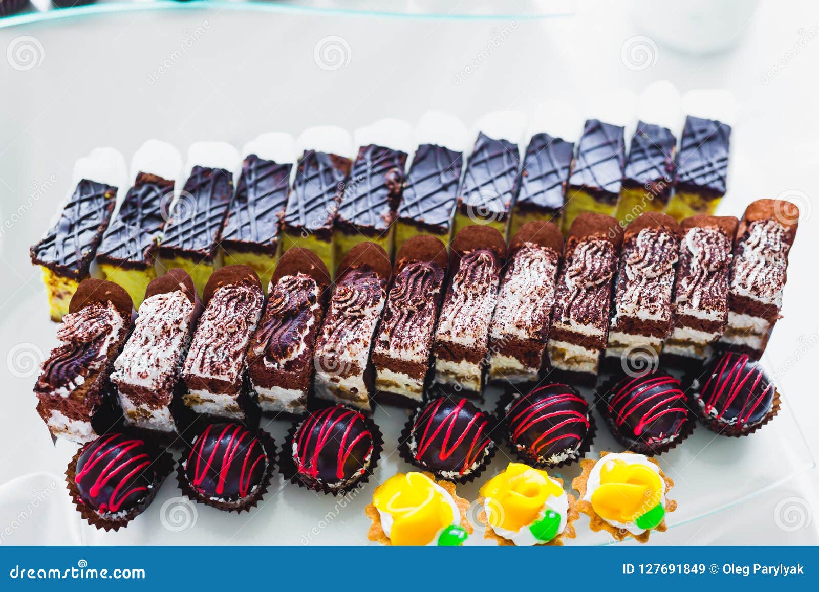 Different Kinds of Baked Sweets on a Buffet Stock Image - Image of food ...