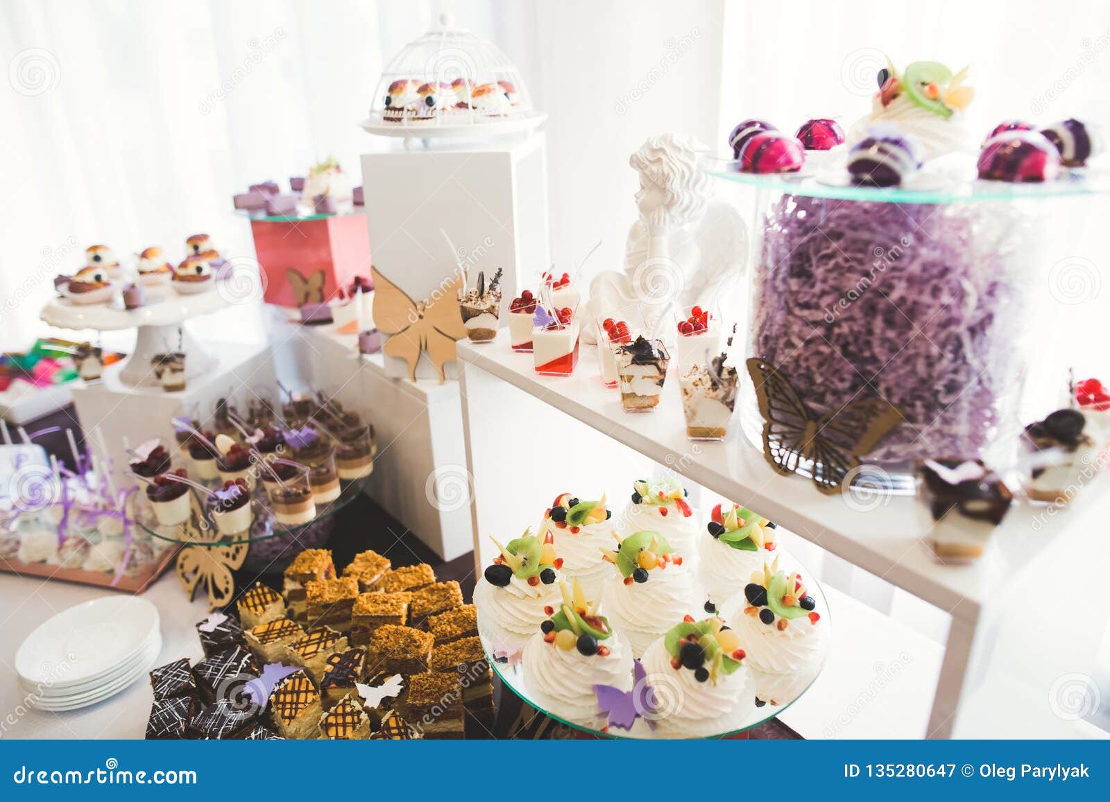 Different Kinds of Baked Sweets on a Buffet Stock Image - Image of ...