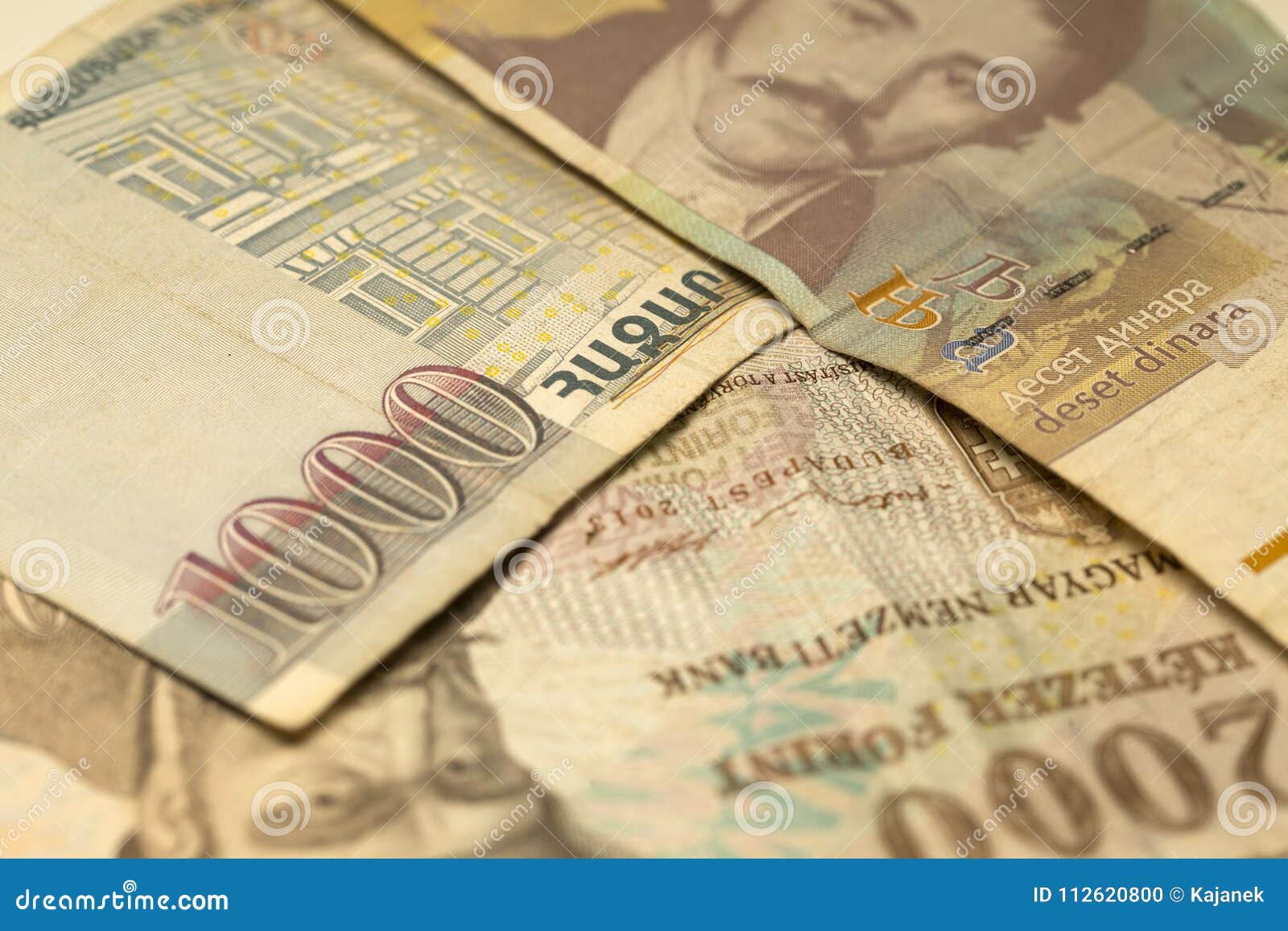 Different Kinds Banknotes from the All World in the Detail Stock Photo ...