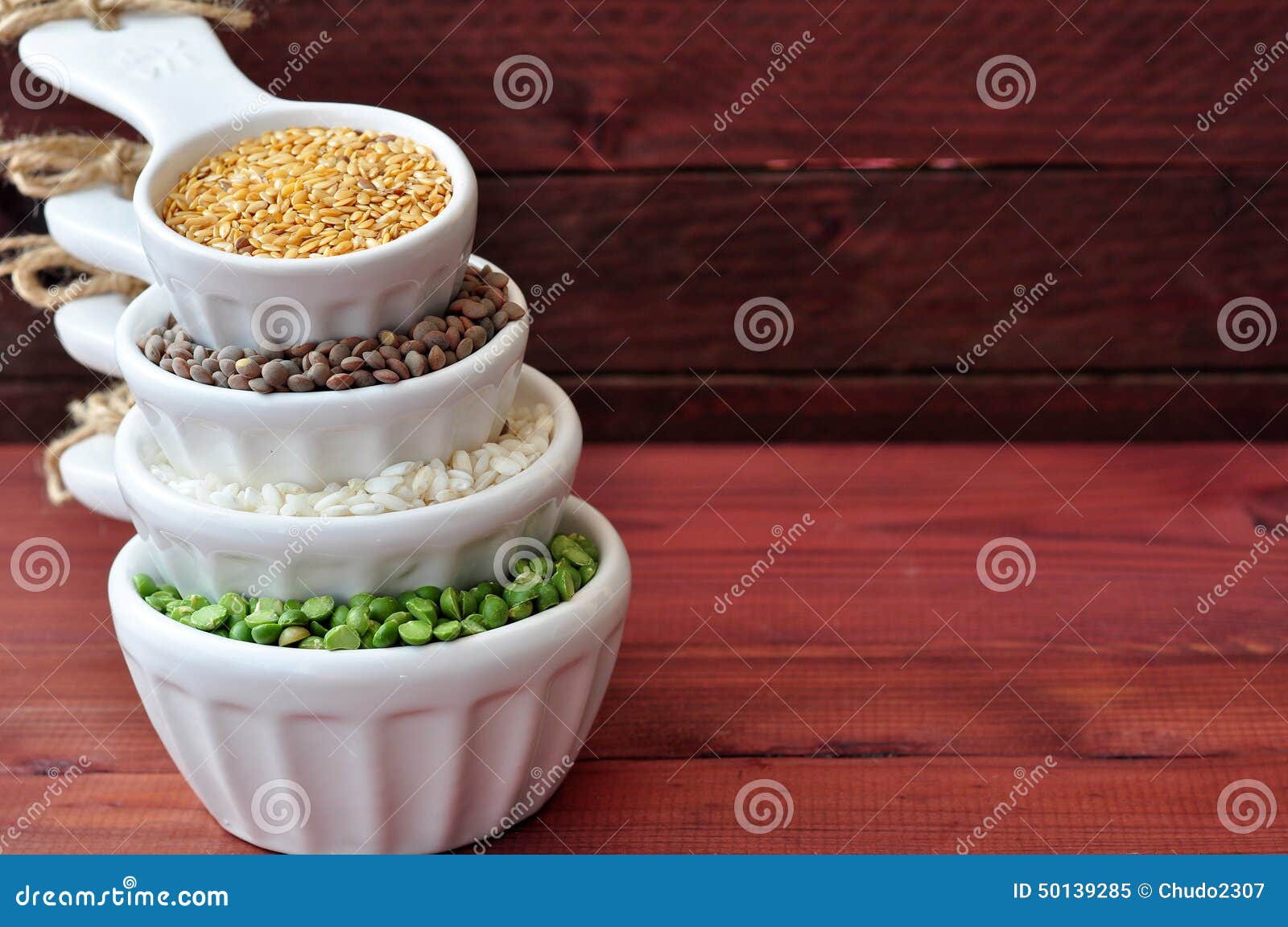 Different Kinds of Bean Seeds on a Wooden Table Stock Image - Image of ...