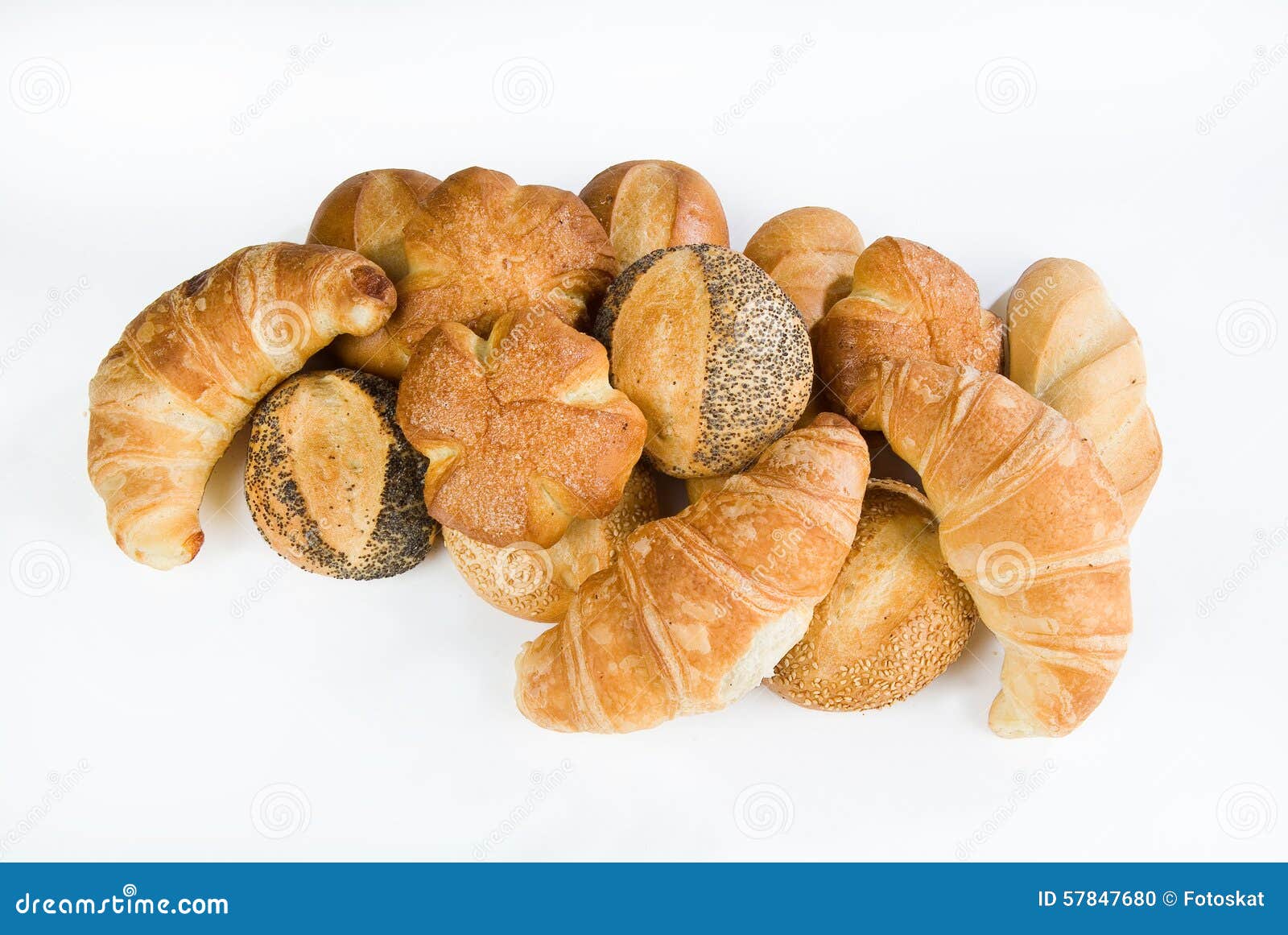 Different Kinds Of Bread And Pastry Stock Photo - Image of breakfast ...