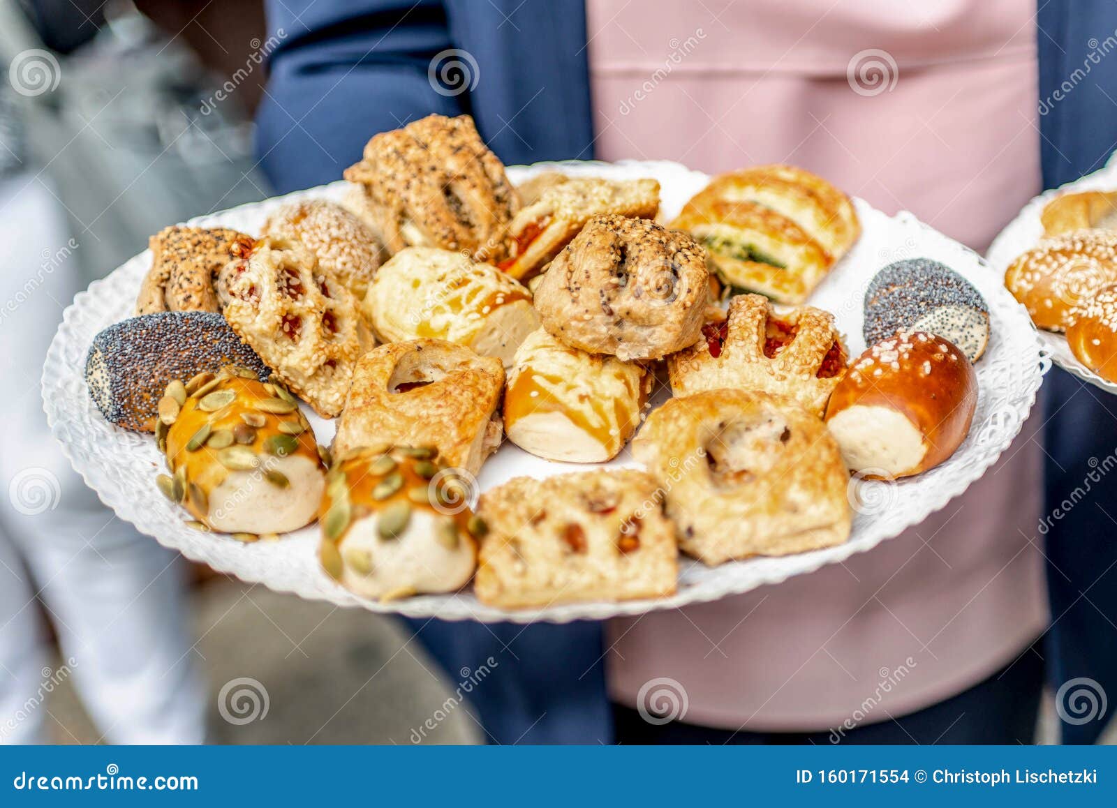 Different Kinds of Bread Rolls on Plate from Above. Kitchen or Bakery ...