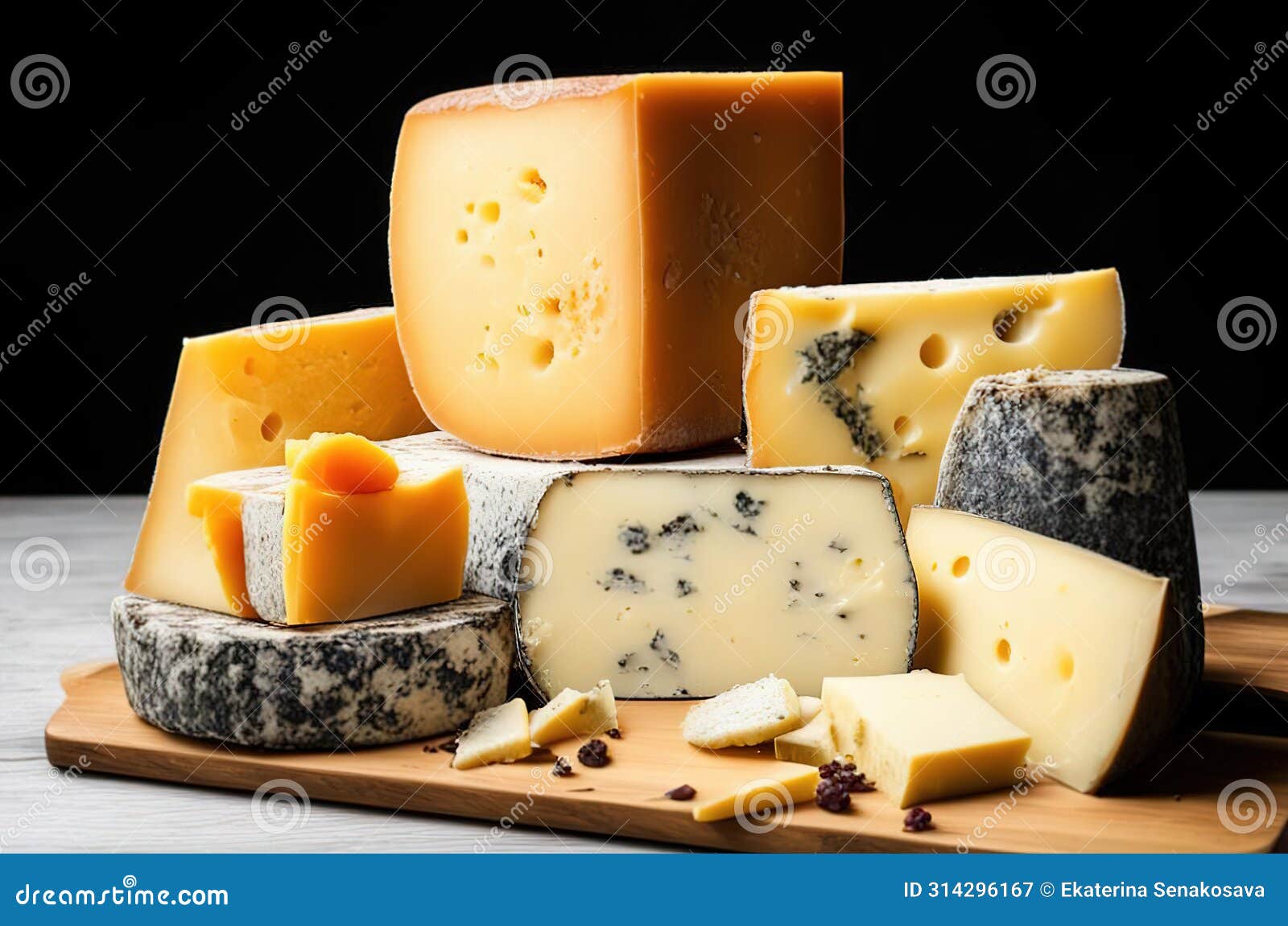 Set Of Cheeses. Cheese Plate. Vector Silhouette | CartoonDealer.com ...