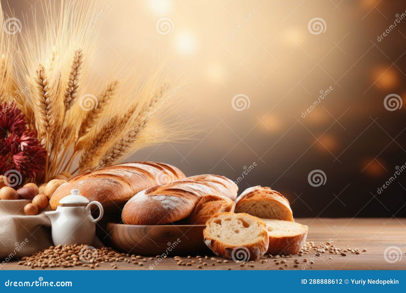 Beautiful, Healthy and Healthy Bread Stock Photo - Image of flour ...