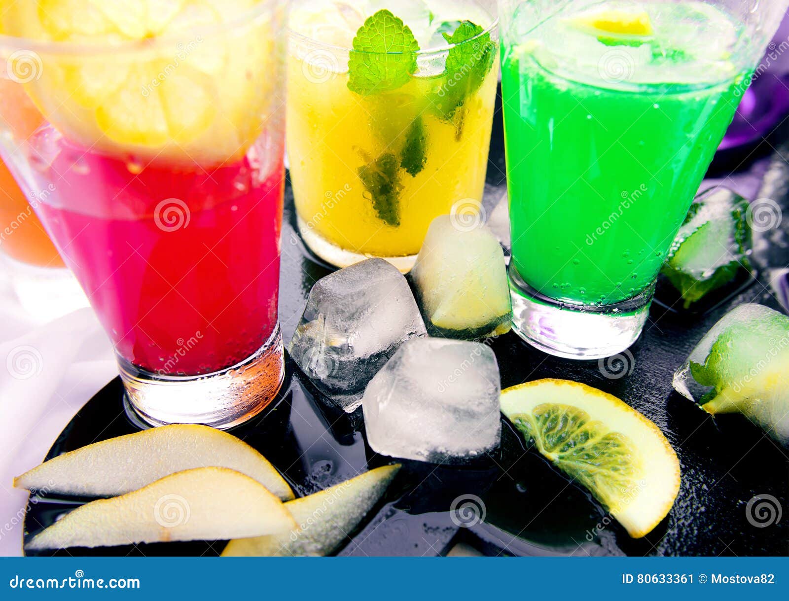 Different Kinds of Fresh Lemonades Stock Image - Image of beverage ...