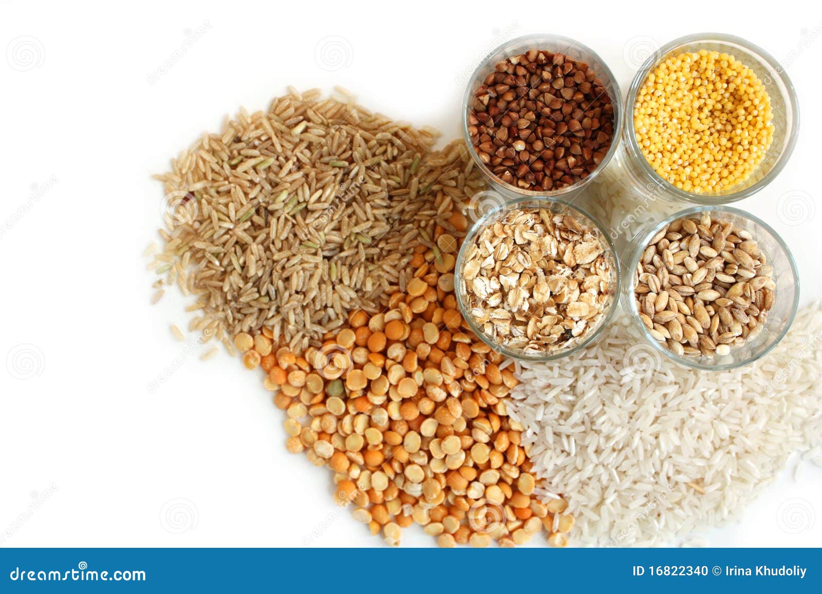 Different kinds of grain stock photo. Image of rice, millet - 16822340