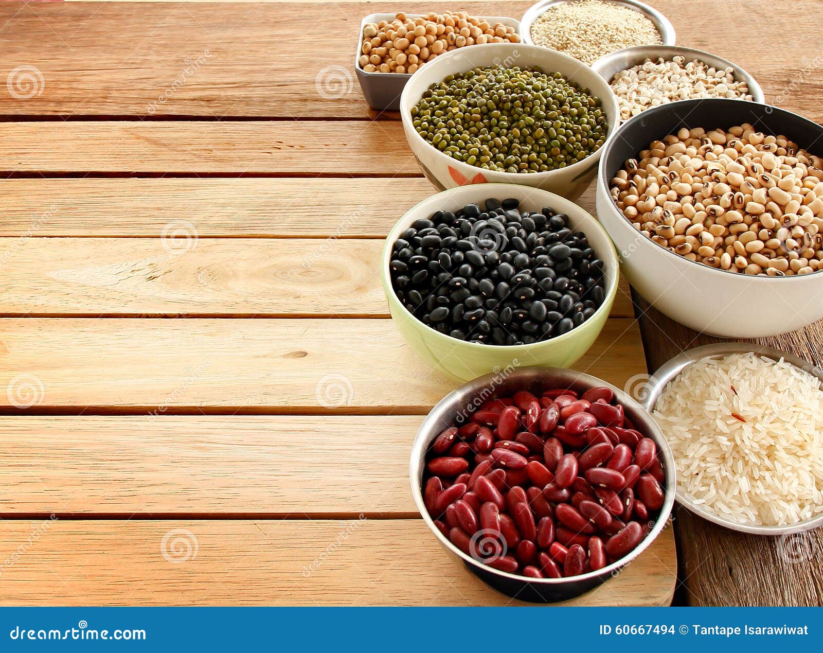Different Kinds of Grains, Five Grains Stock Photo - Image of border ...