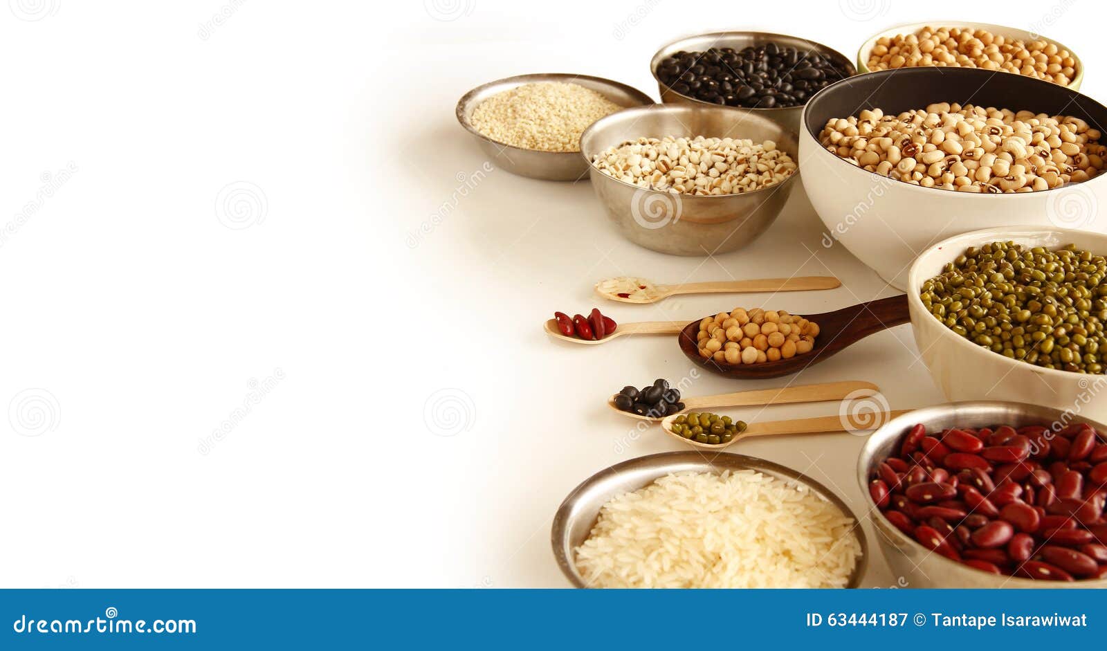 Different Kinds of Grains, Five Grains Stock Image - Image of food ...