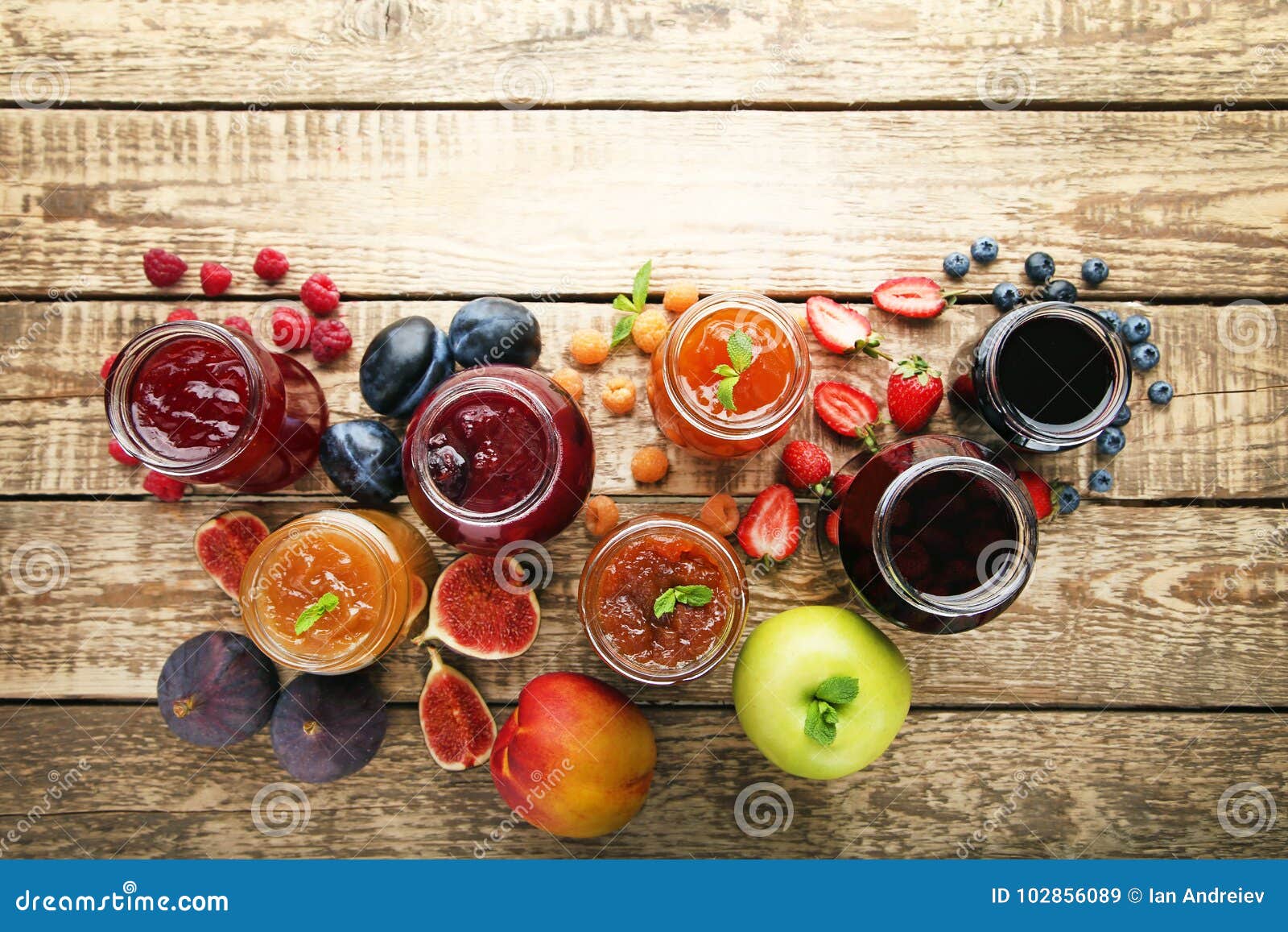 Different Kinds of Jam and Berries Stock Image - Image of mint, cooking ...