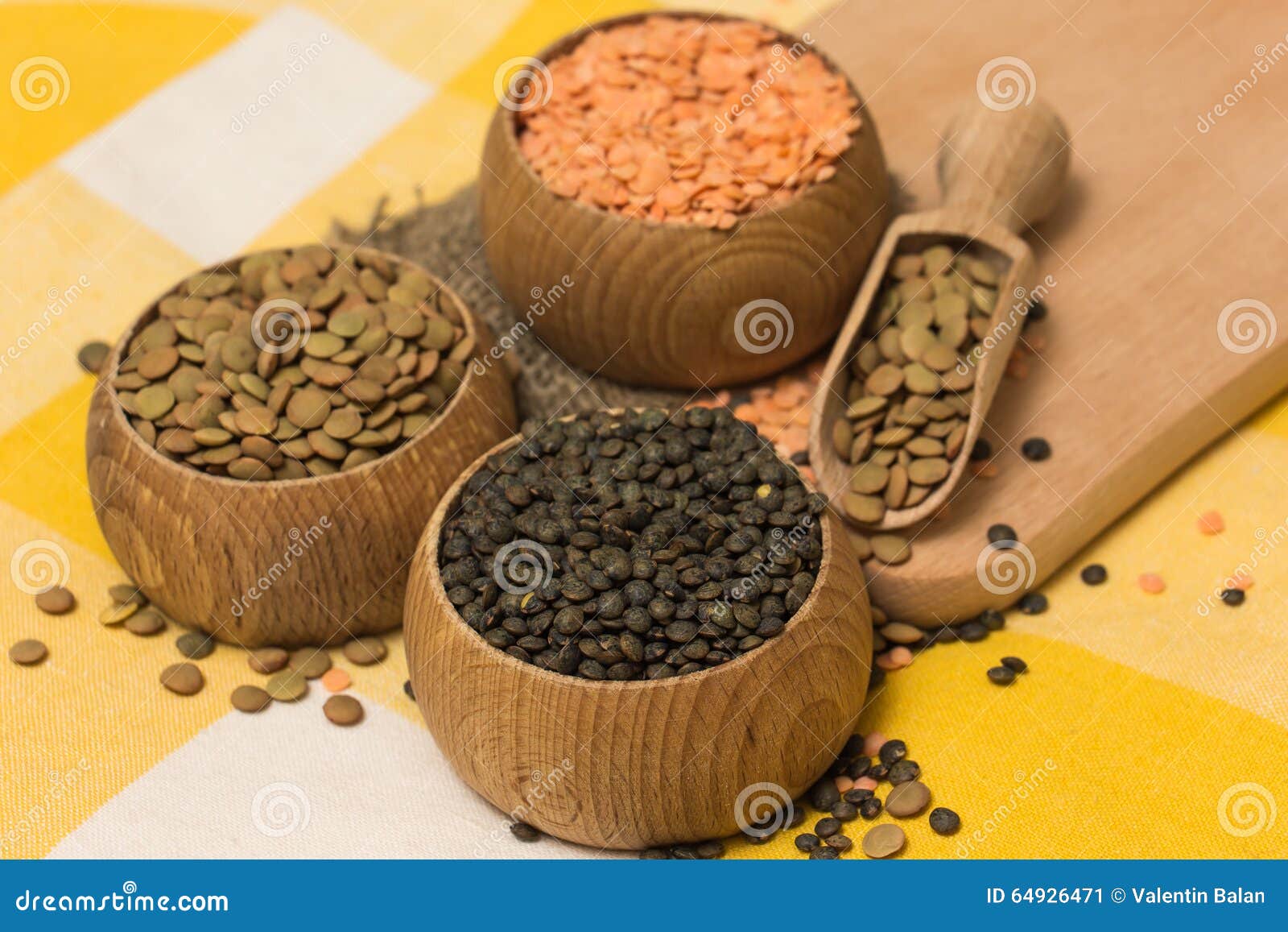 Different kinds of lentils stock image. Image of gourmet - 64926471