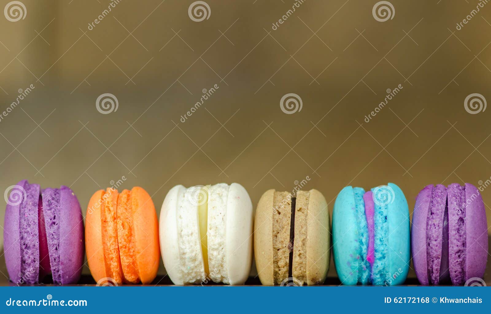 Different Kinds Macaroon Placed Wooden Table Stock Photos - Free ...