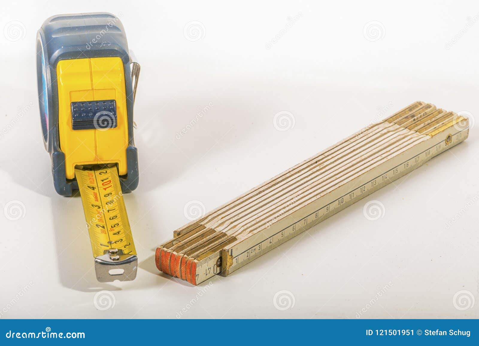 Measuring Tools - Isolated on White Stock Image - Image of metre, tools ...