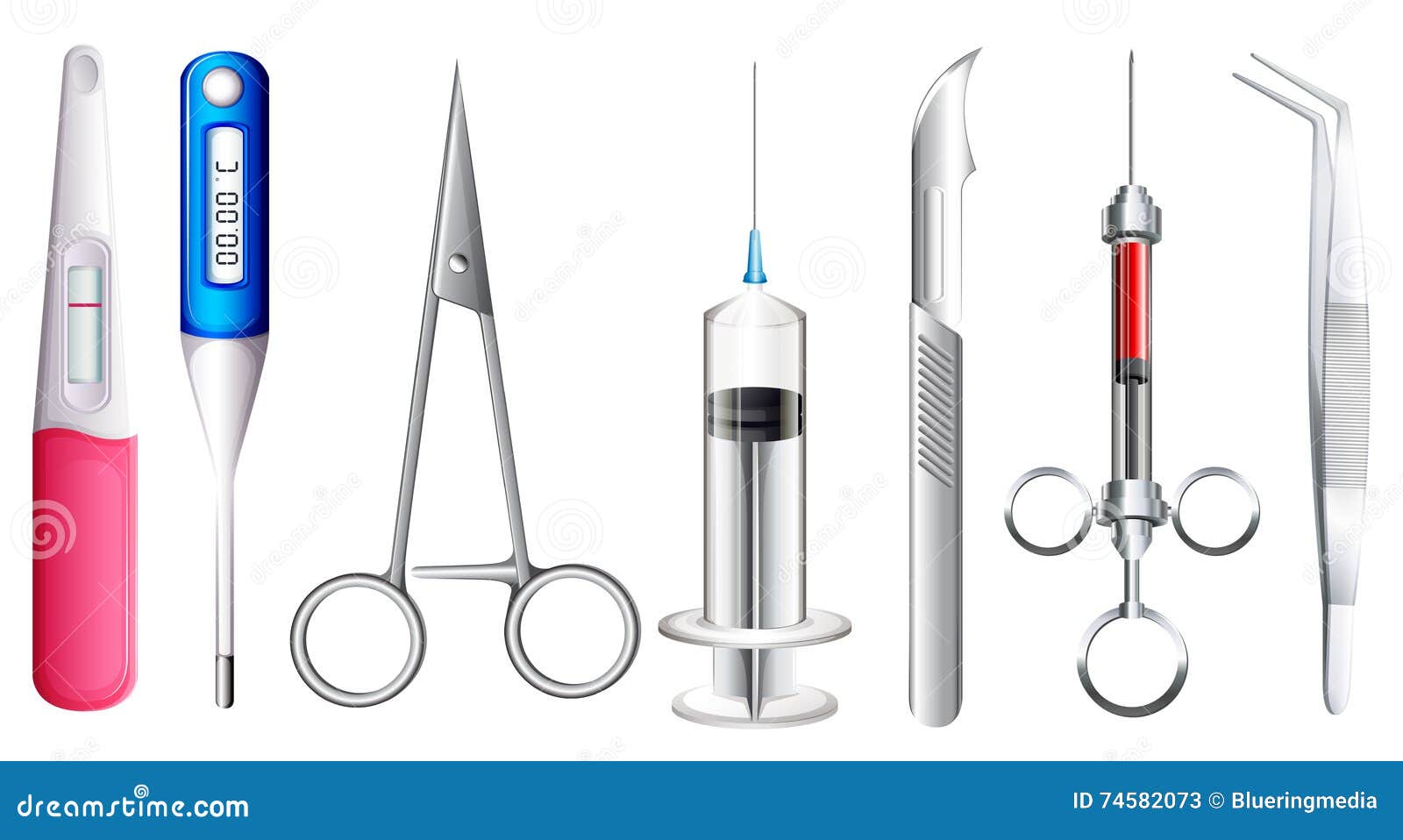 Different Kinds of Medical Equipment Stock Vector - Illustration of ...