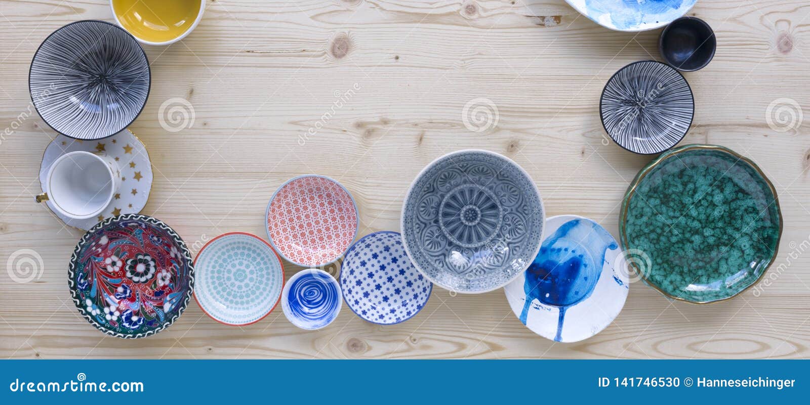 Different Kinds of Modern Colourful Crockery in Different Designs on ...