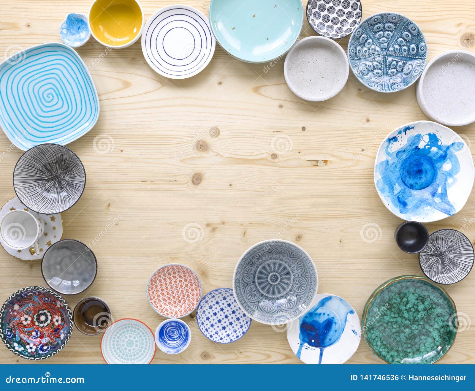 Different Kinds of Modern Colourful Crockery in Different Designs on ...