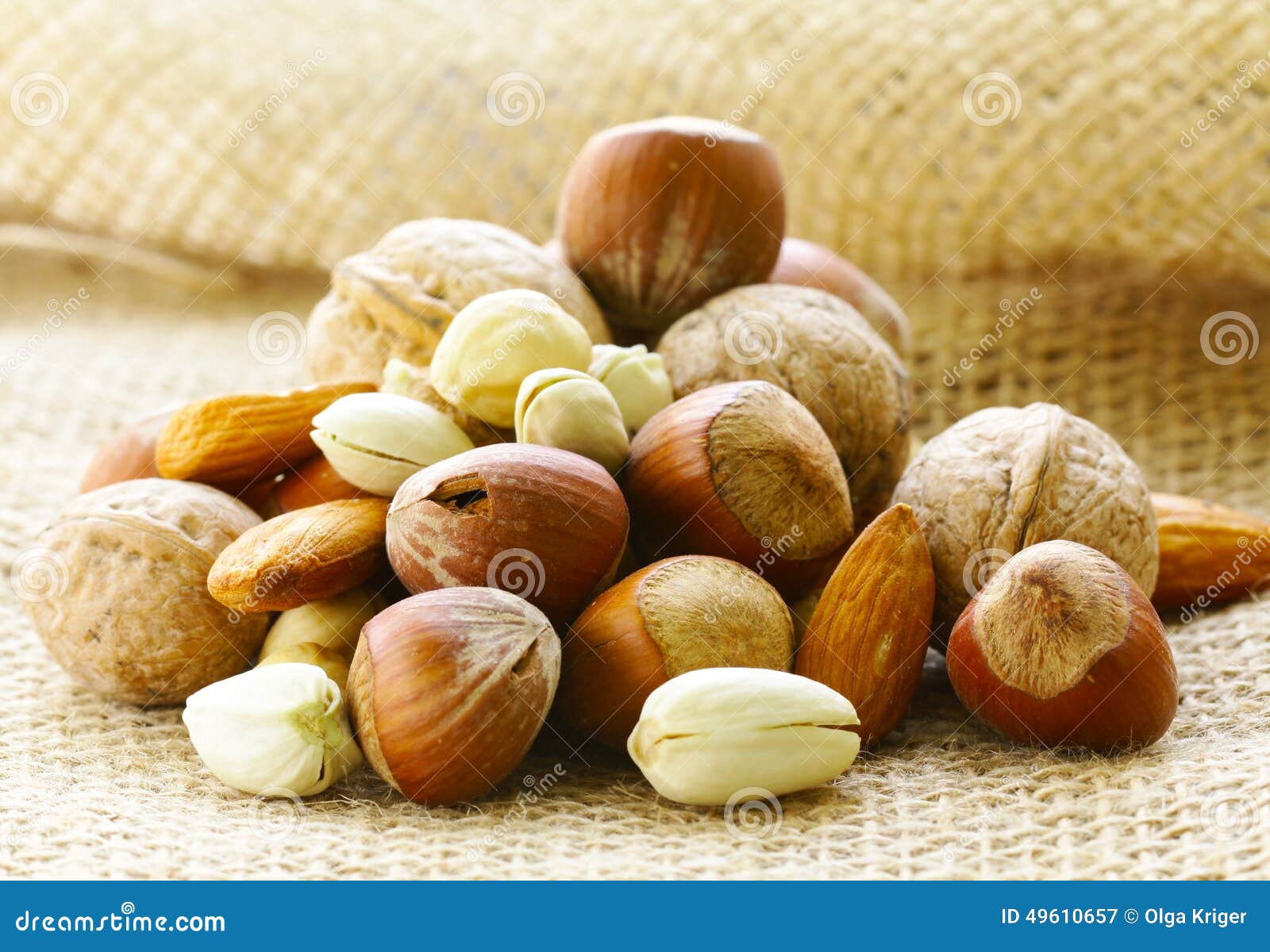 Different Kinds of Nuts (almonds, Walnuts, Hazelnuts) Stock Image ...