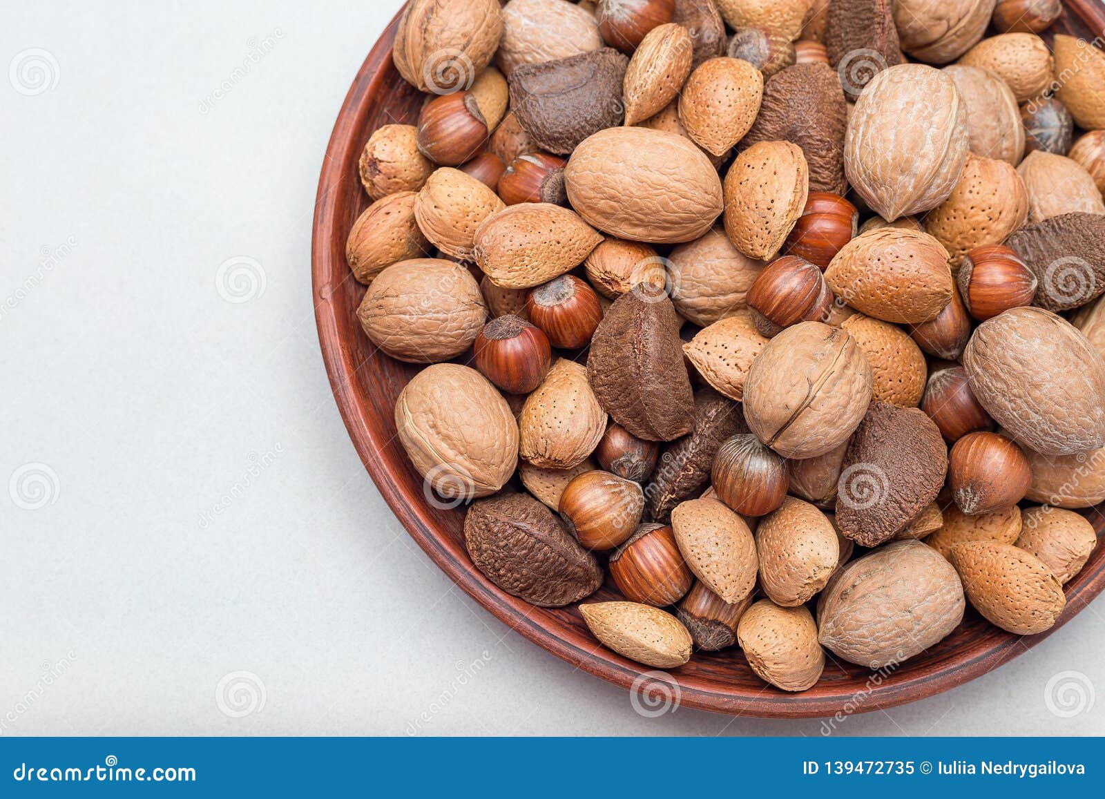Different Kinds of Nuts in the Shell, Hazelnut, Walnut, Almond and ...